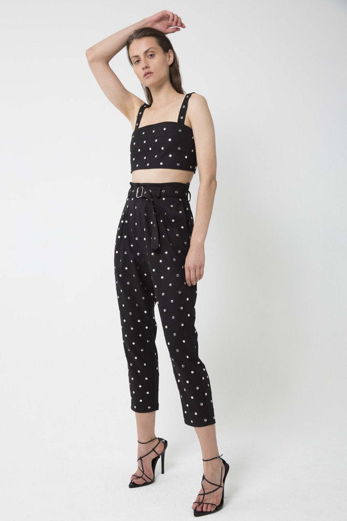 Third Form HEY STUD CROP TOP - BLACK | Garmentory
