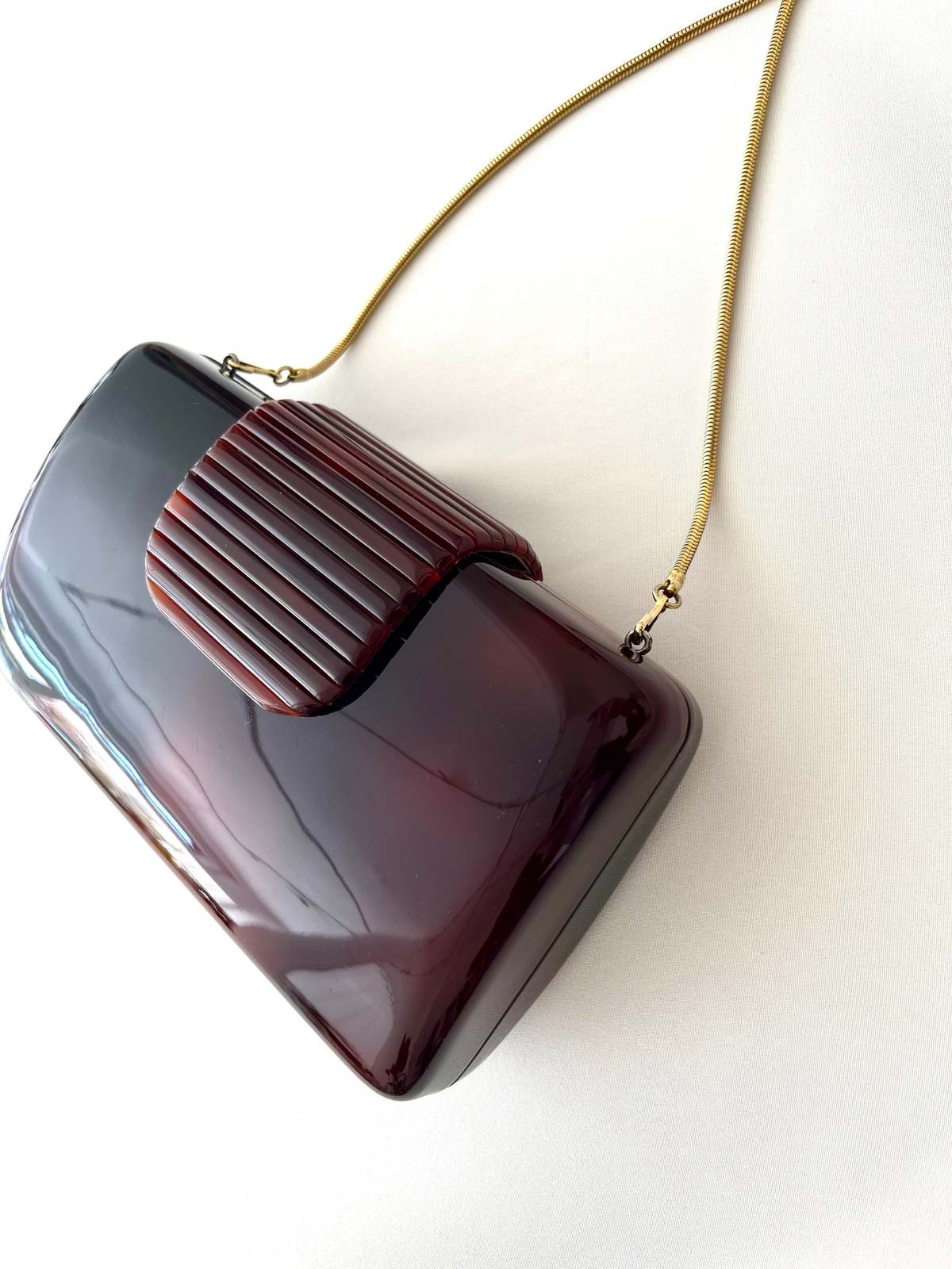 Vintage Lucite Clutch - Tortoise | Garmentory