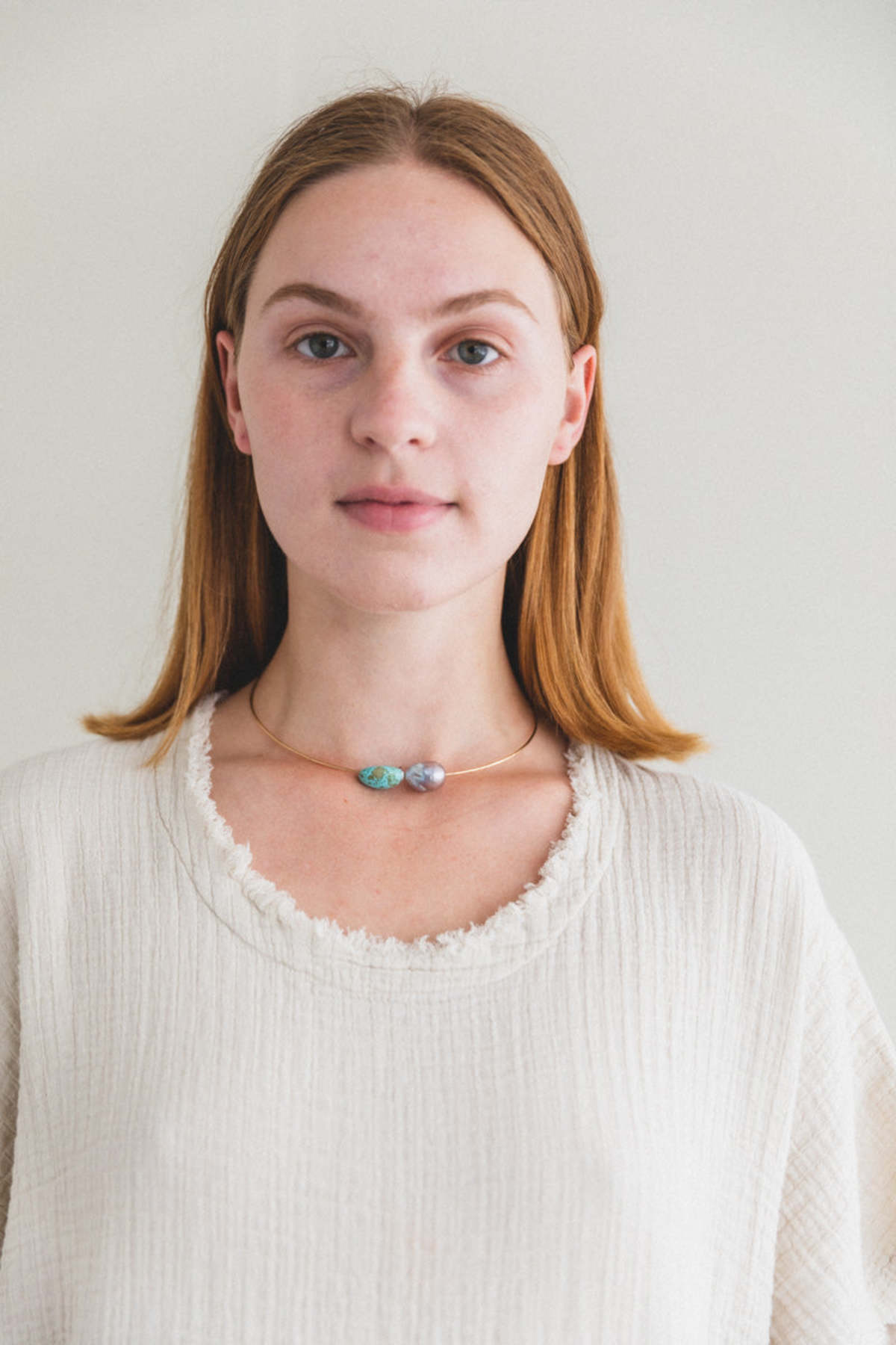 Mary Macgill Pearl Kissing Collar - Turquoise/Silver | Garmentory