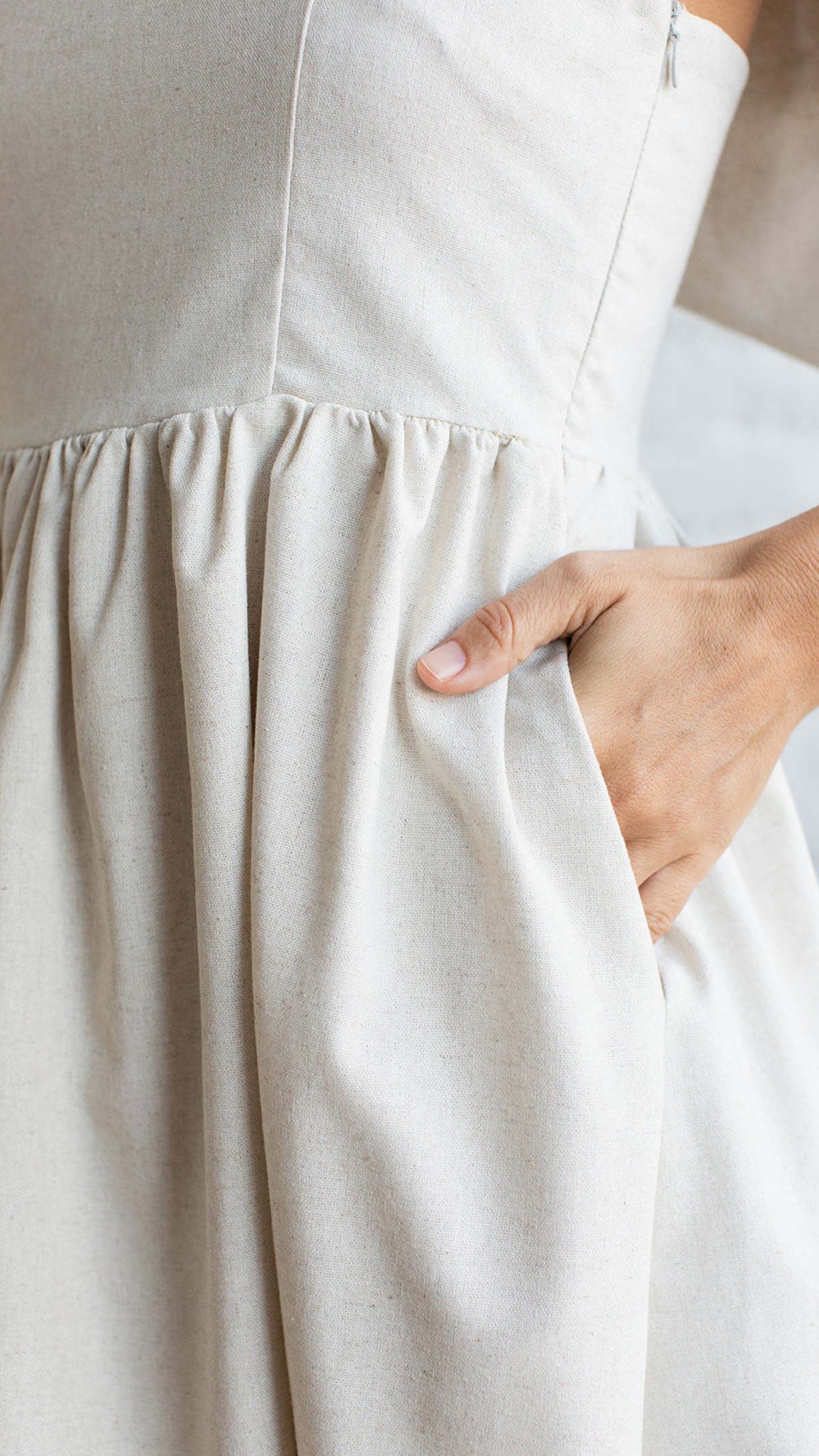 Miou Muse Logan Linen Dress - Oatmeal | Garmentory