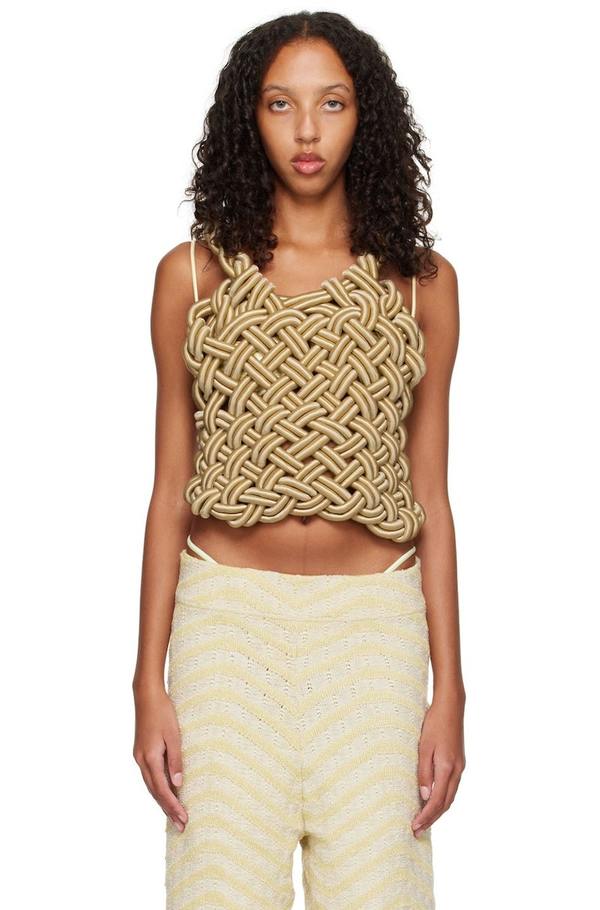 Isa Boulder SSENSE Exclusive Yellow Bouncy Tank Top - Gold | Garmentory