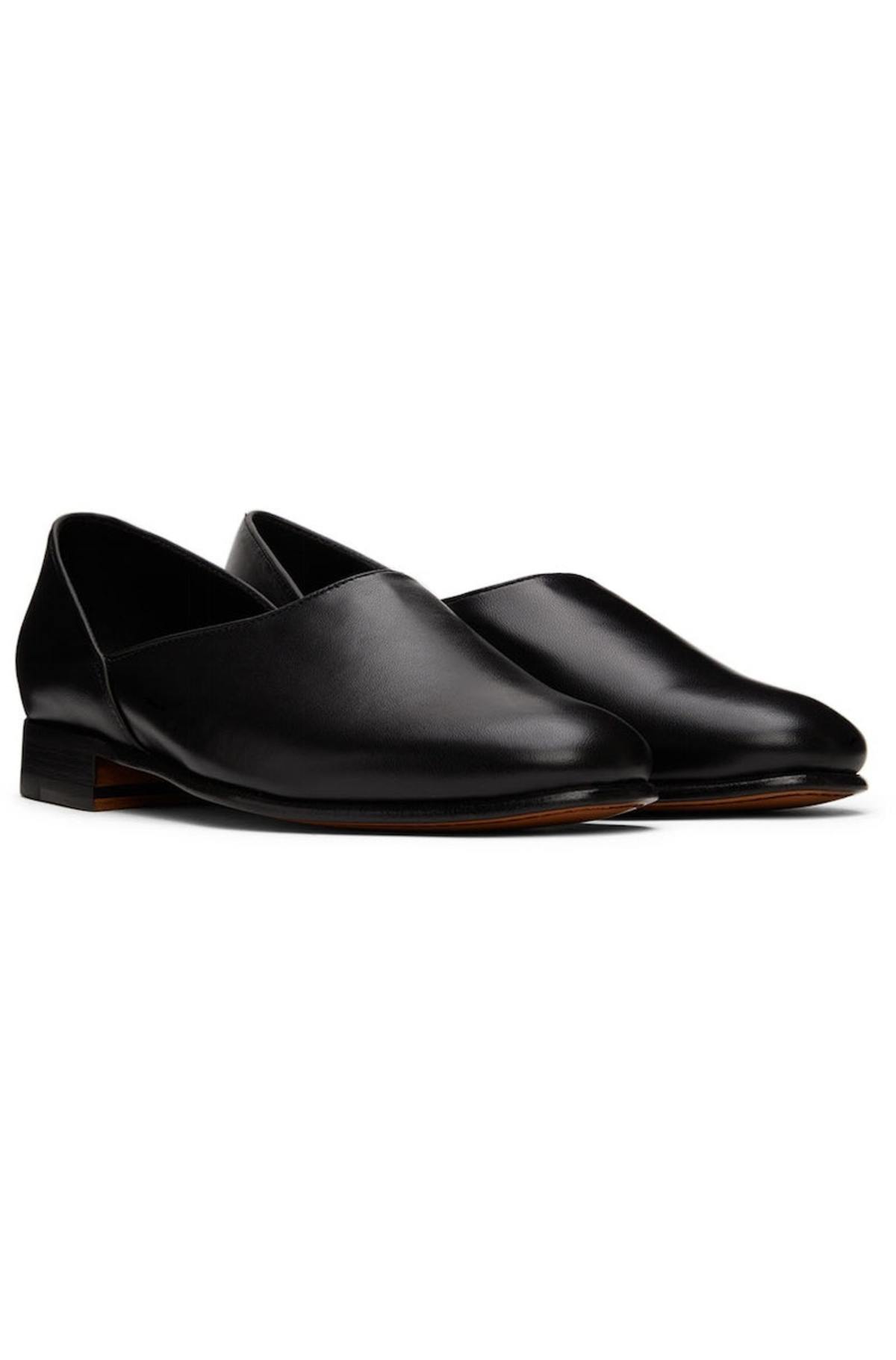 Bode Black Leather House Loafers | Garmentory