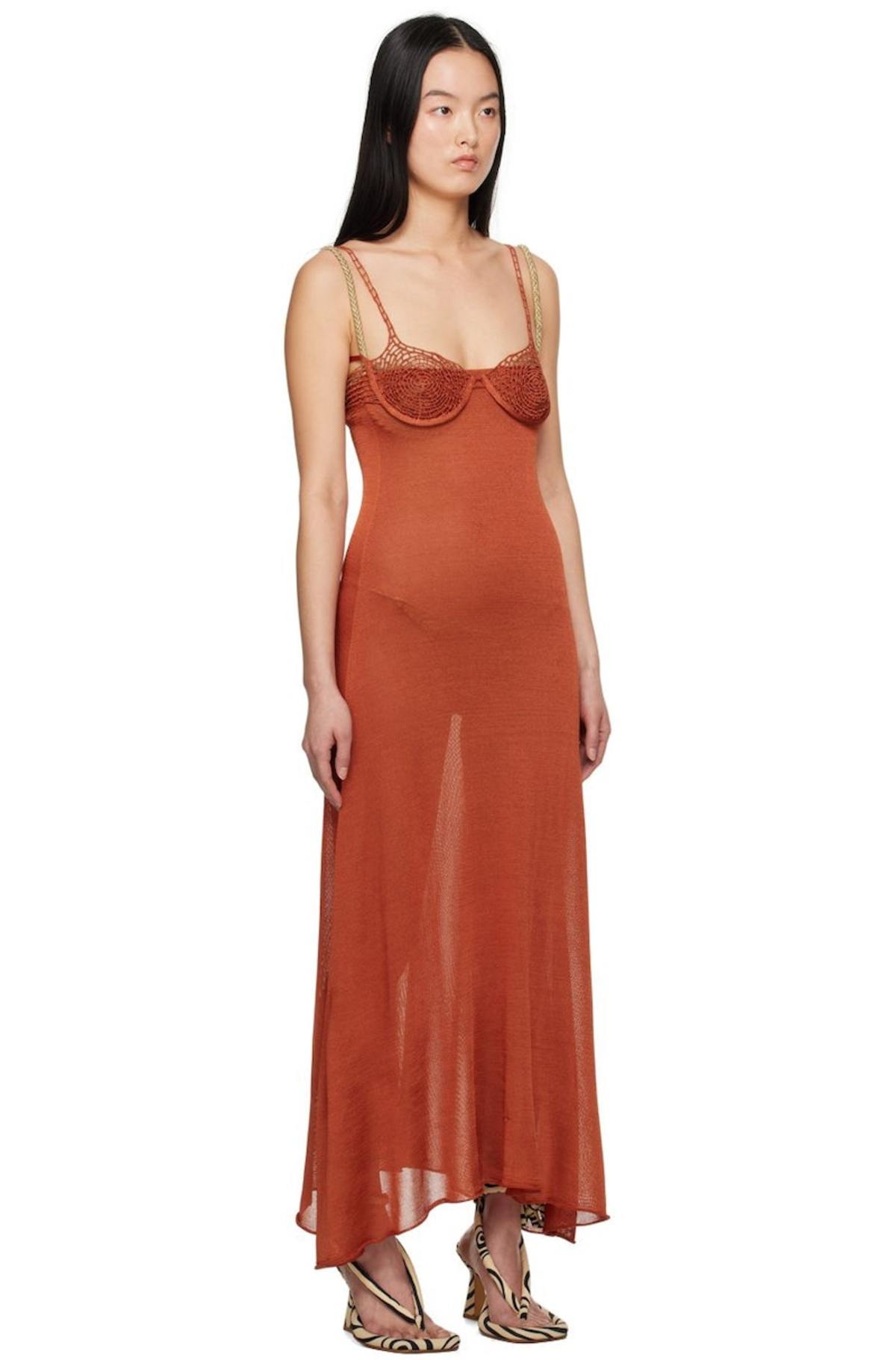 Isa Boulder Orange Mindmap Maxi Dress - Chili | Garmentory