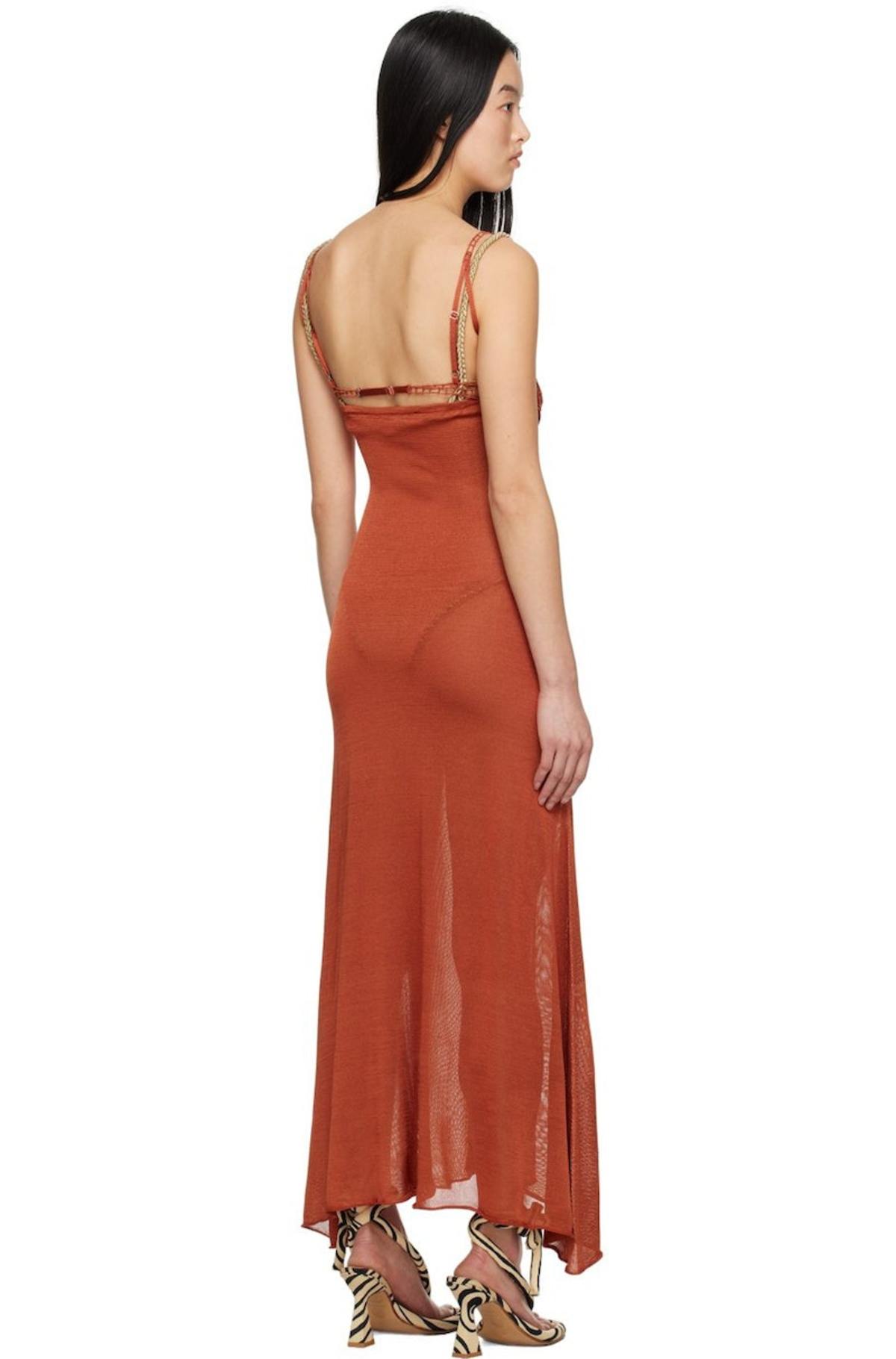 Isa Boulder Orange Mindmap Maxi Dress - Chili | Garmentory