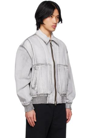 Solid Homme Gray Faded Denim Jacket | Garmentory
