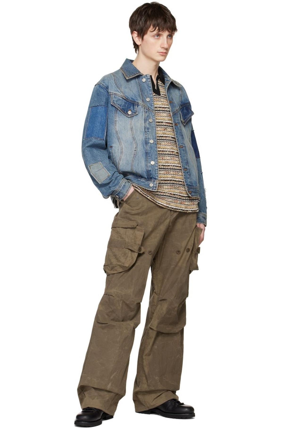 ANDERSSON BELL Brown Fatani Crack Cargo Pants - Khaki | Garmentory