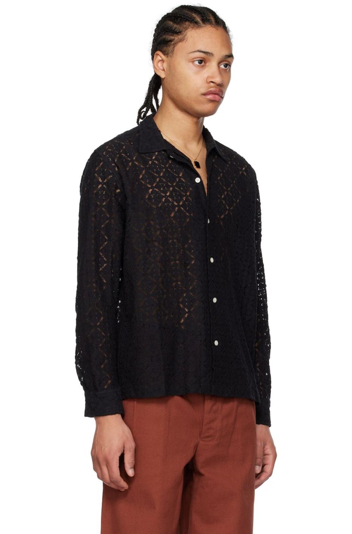 Bode Tile Shirt - Black | Garmentory