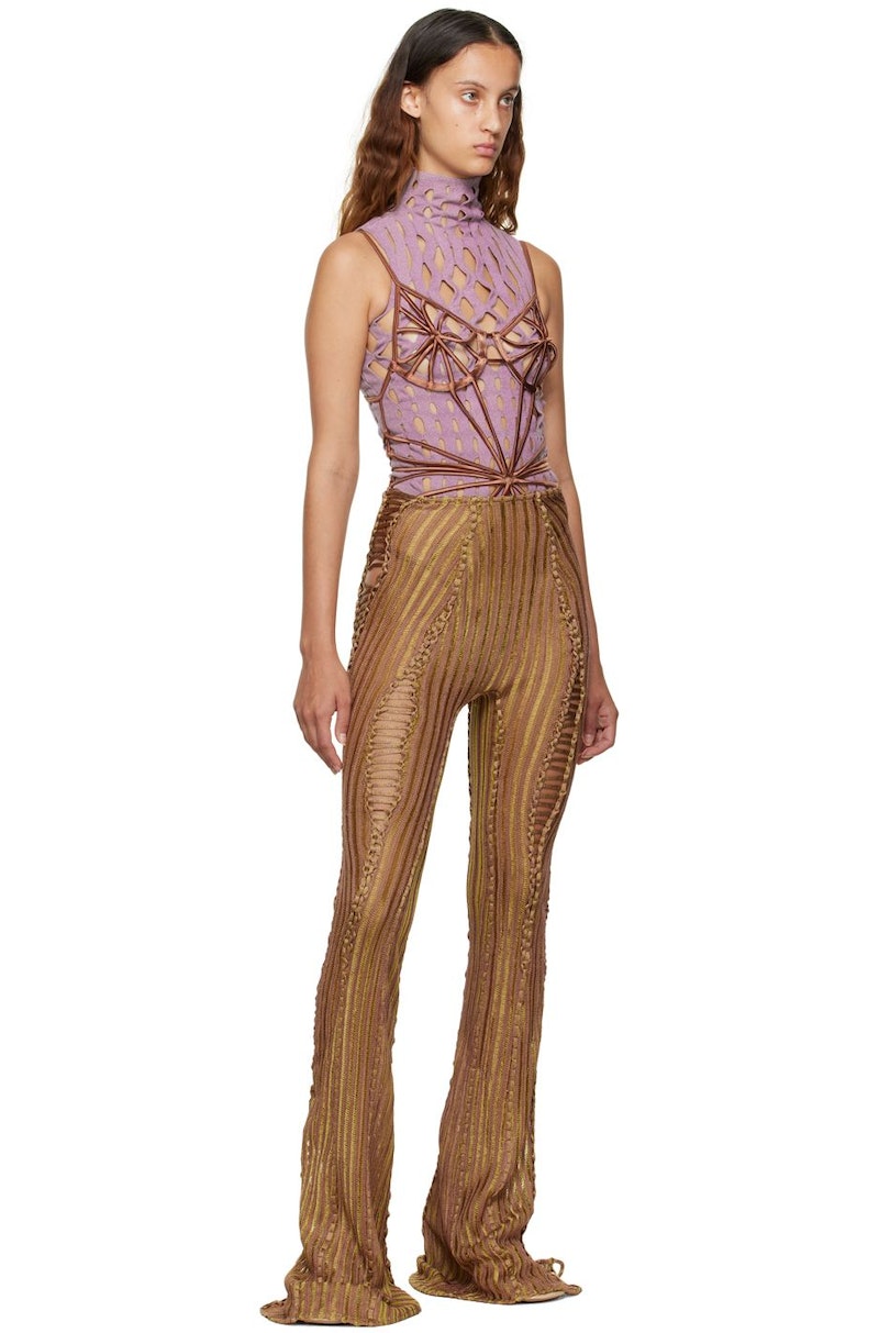 Isa Boulder SSENSE Exclusive Brown Lace Bodysuit | Garmentory