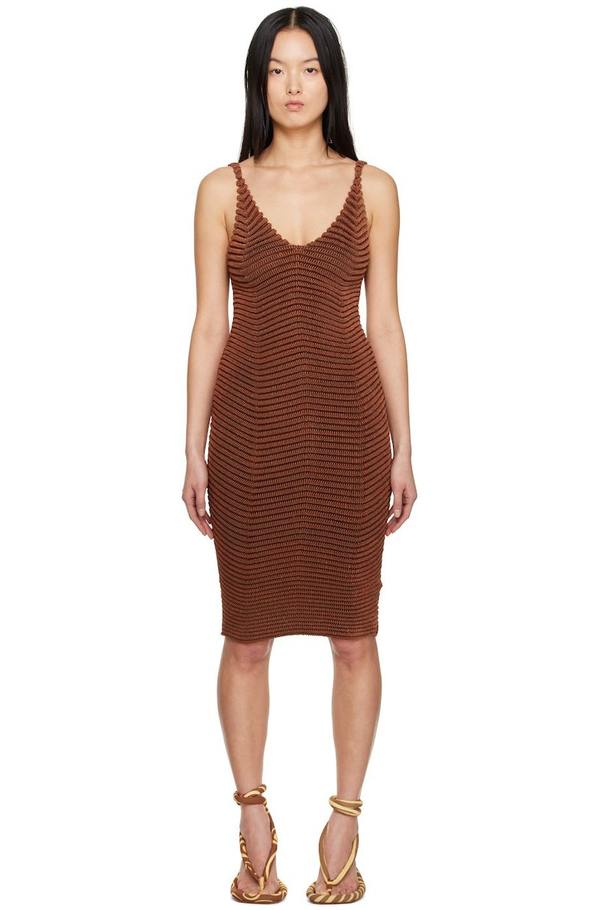 Isa Boulder SSENSE Exclusive Orange Midi Dress - Halloween | Garmentory