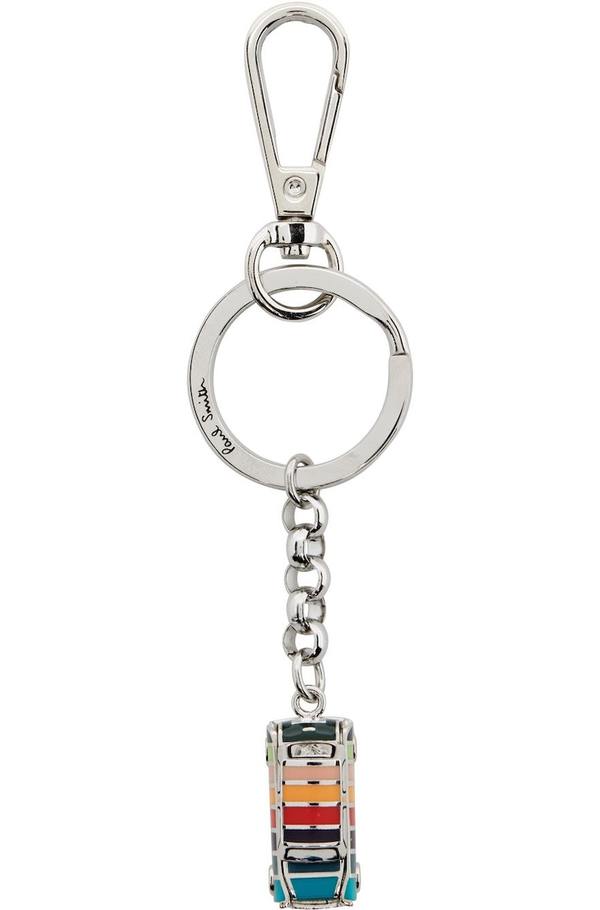 Paul Smith Silver Mini Artist Stripe Keychain | Garmentory
