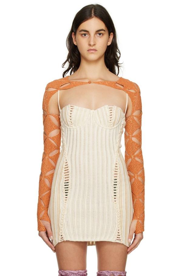 Isa Boulder SSENSE Exclusive Orange Argyle Sleeves | Garmentory