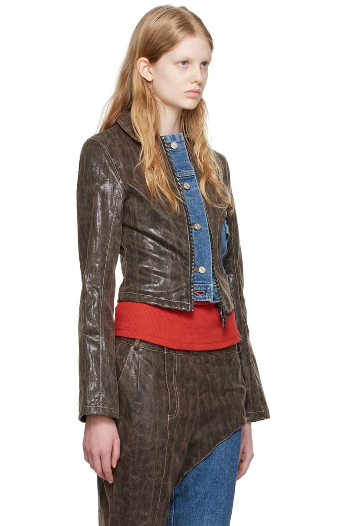 ANDERSSON BELL Lance Faux Leather Jacket - Brown | Garmentory
