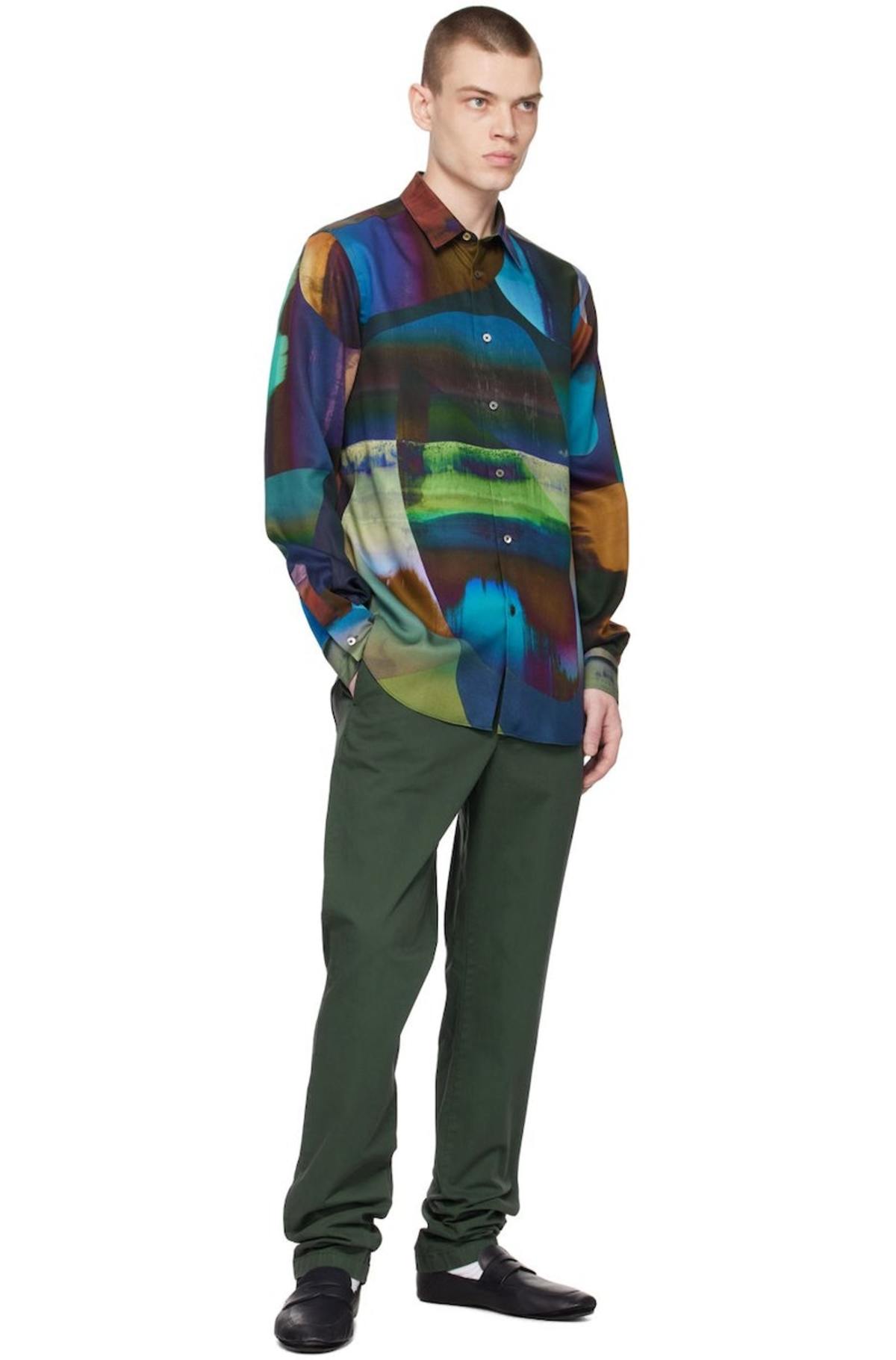PAUL SMITH Abstract Shirt - Blue | Garmentory