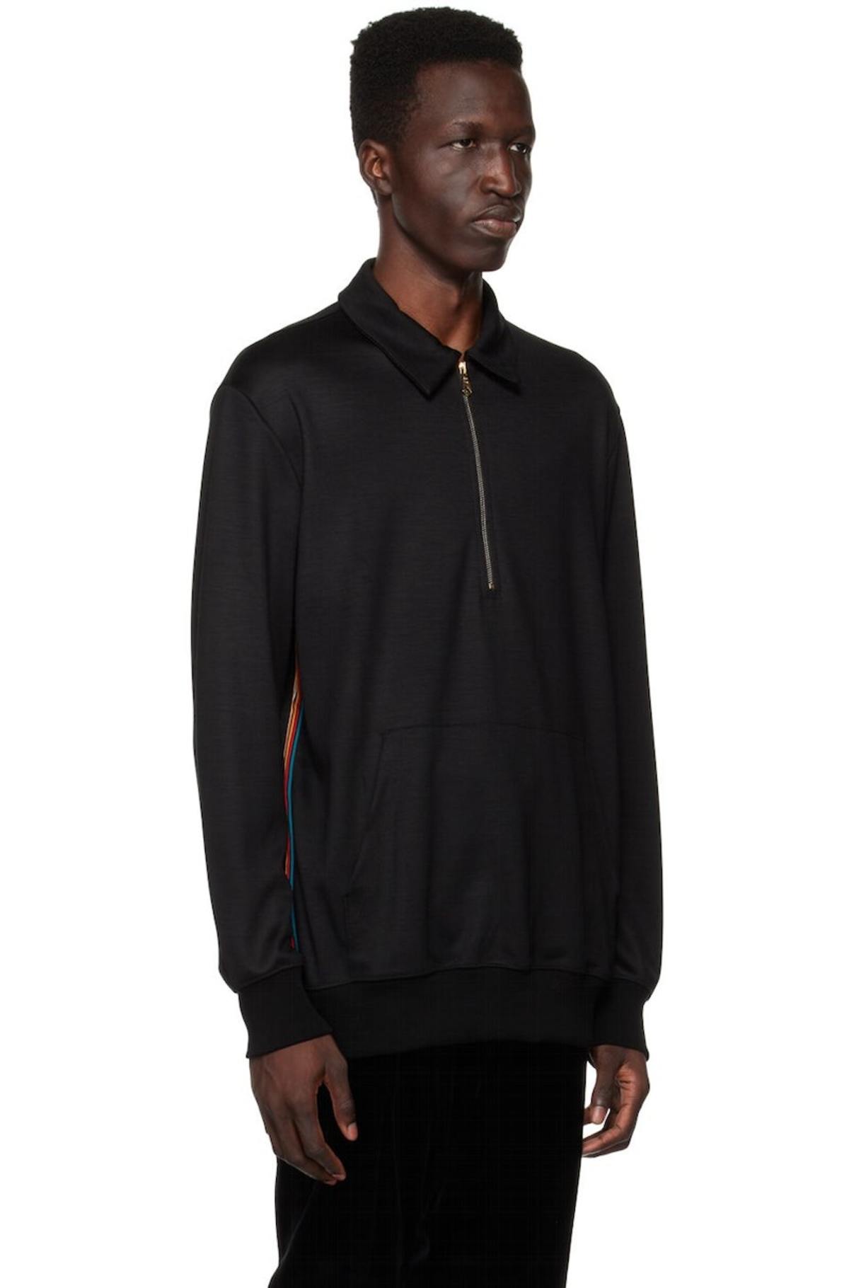 PAUL SMITH Signature Stripe Polo - Black | Garmentory