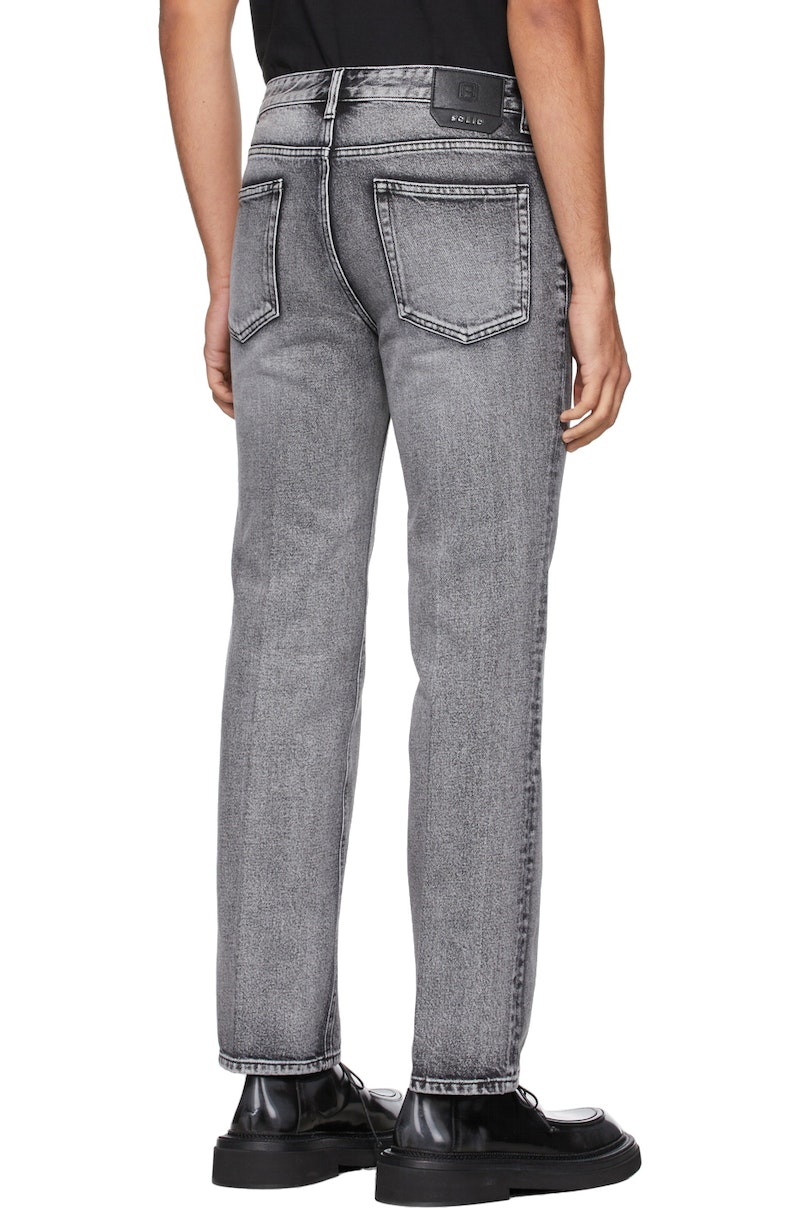 Solid Homme Grey Washed Denim Jeans | Garmentory