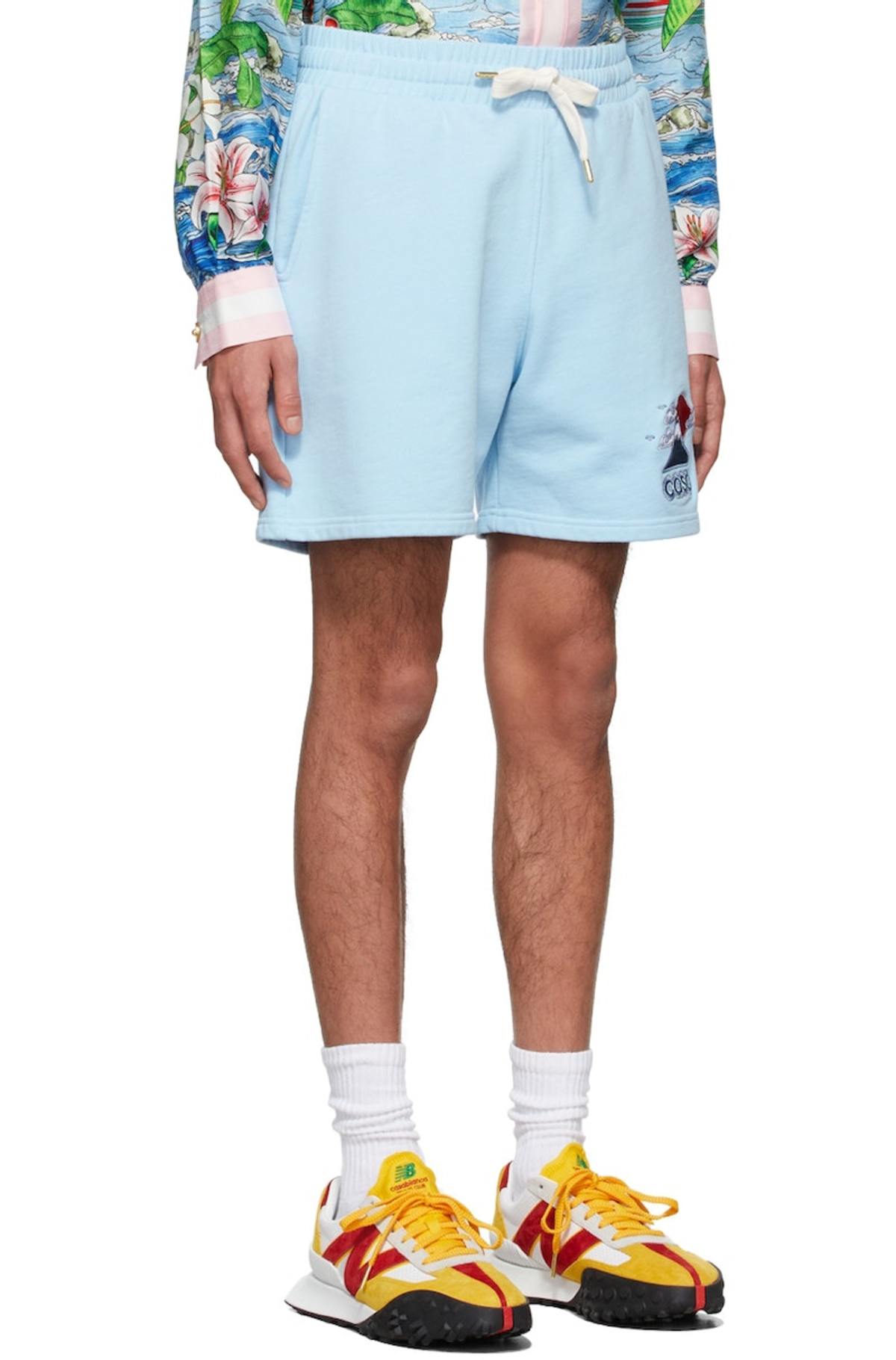 Casablanca Blue Loopback Soleil Shorts | Garmentory