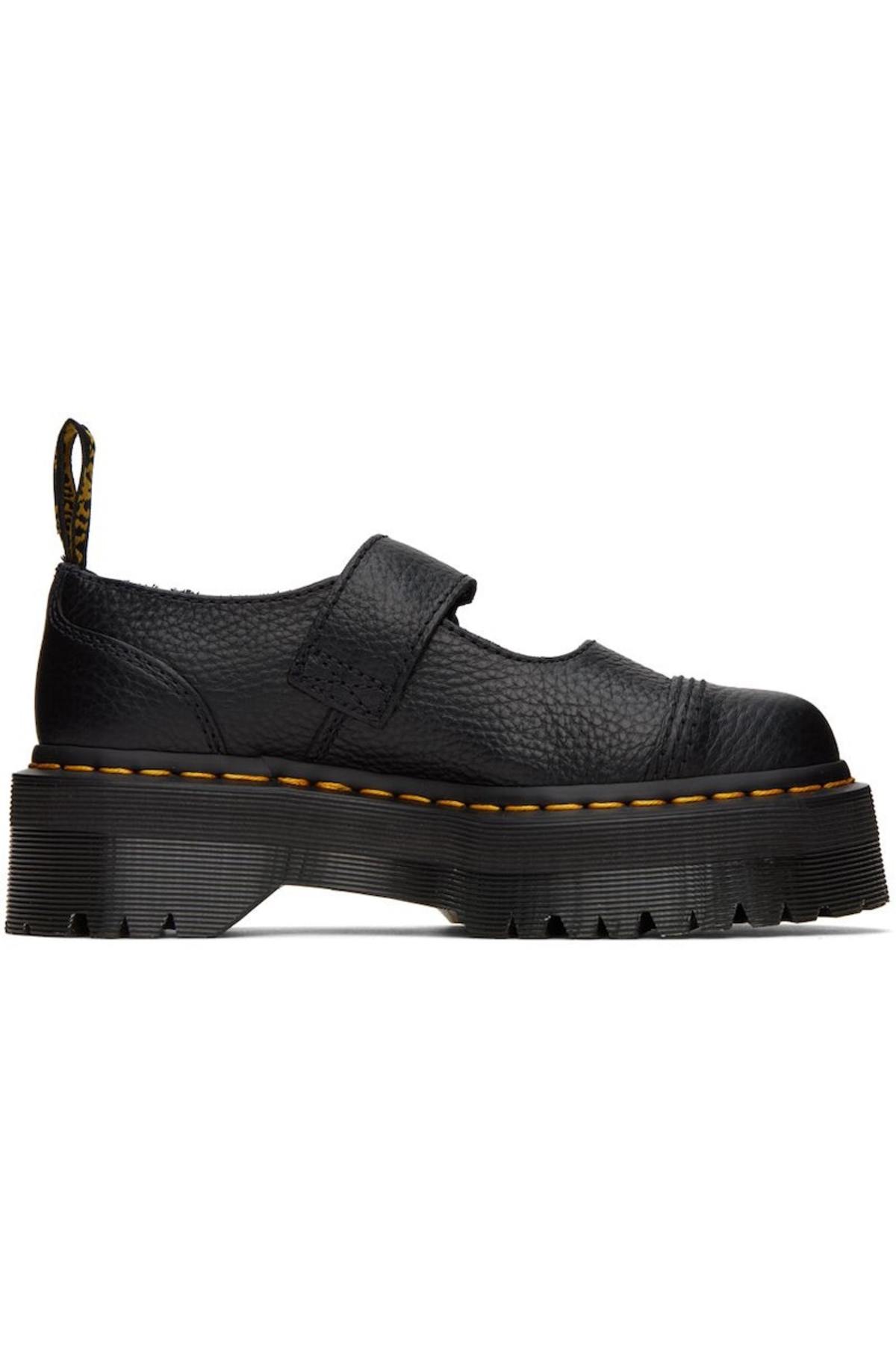 Dr. Martens Addina Flower Mary Jane Platform Oxfords - Black | Garmentory