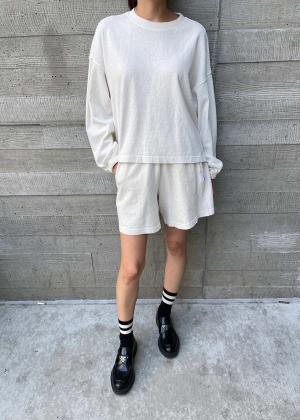 Le Bon Shoppe Flared Basketball Shorts - Alabaster | Garmentory