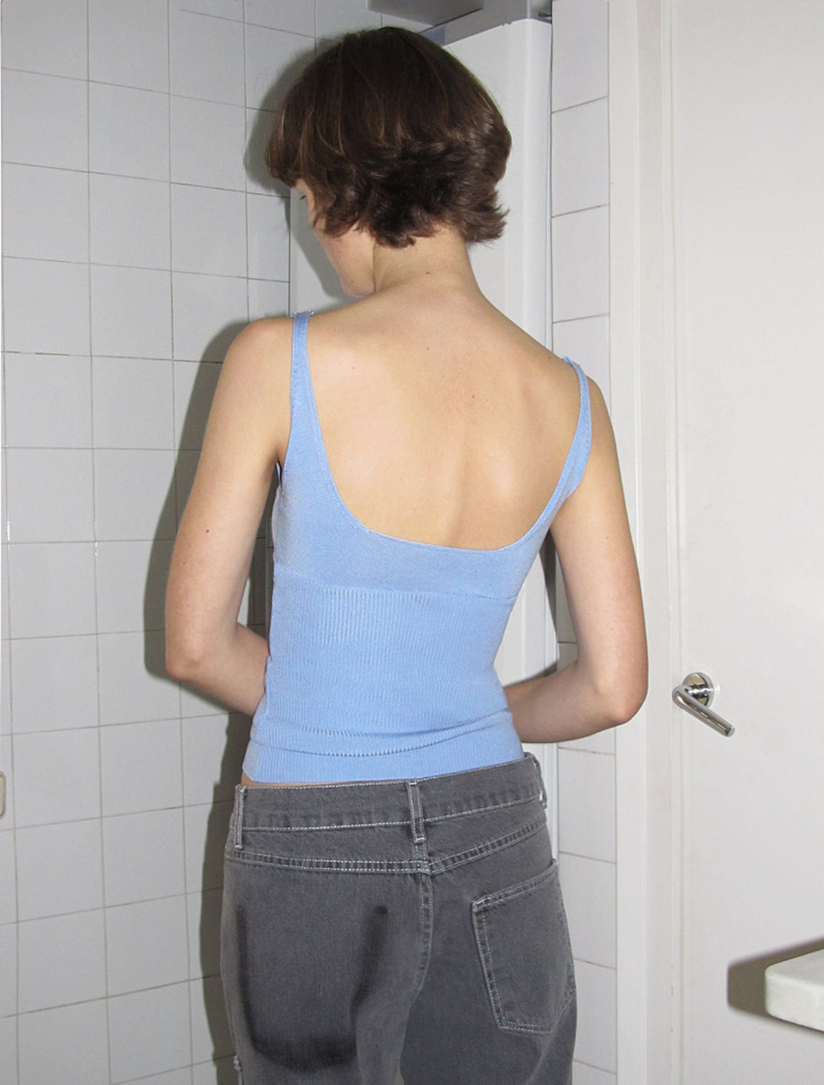 Paloma Wool Che Knitted Rib Top - Light Blue | Garmentory