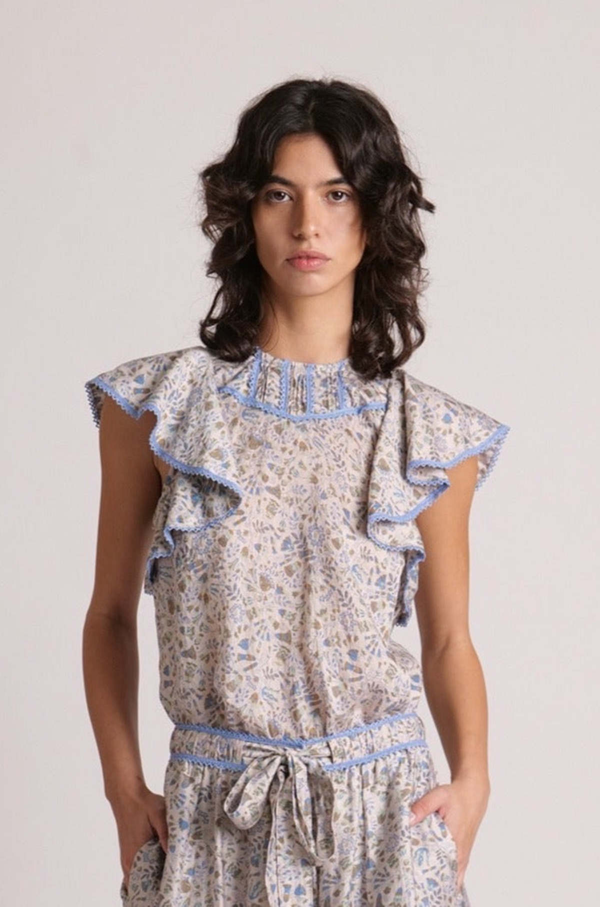 Sabina Musayev Mandy Top - Sage Print | Garmentory