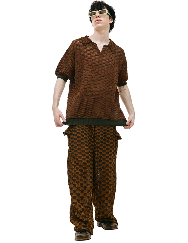 Isa Boulder knit polo - Brown | Garmentory