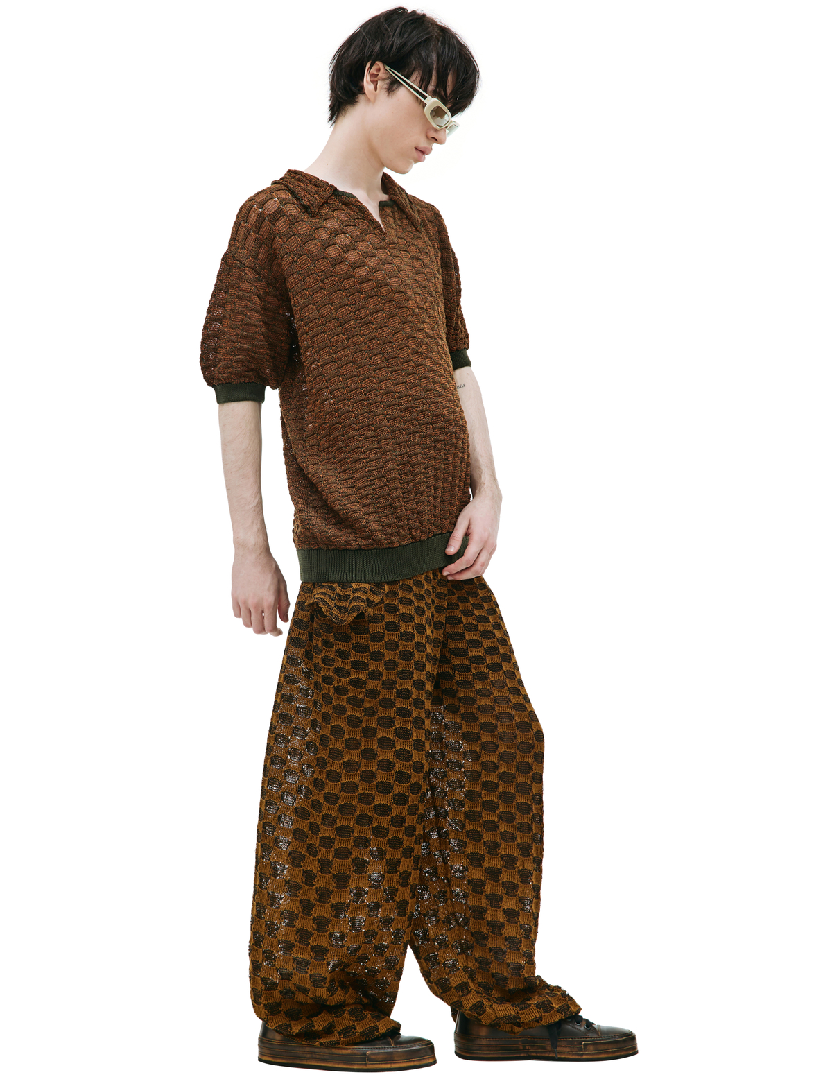 Isa Boulder knit polo - Brown | Garmentory