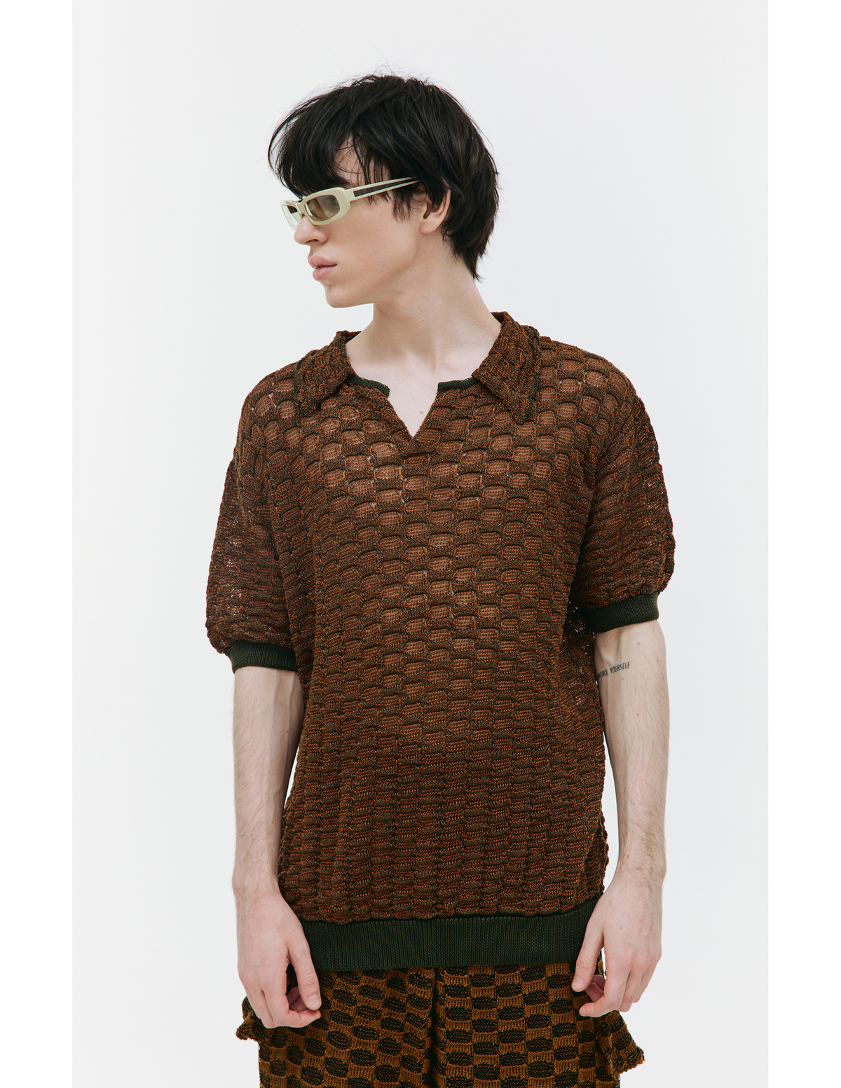 Isa Boulder knit polo - Brown | Garmentory