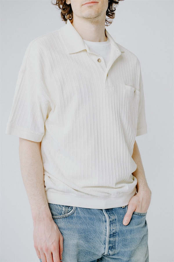 Textured Polo - White | Garmentory