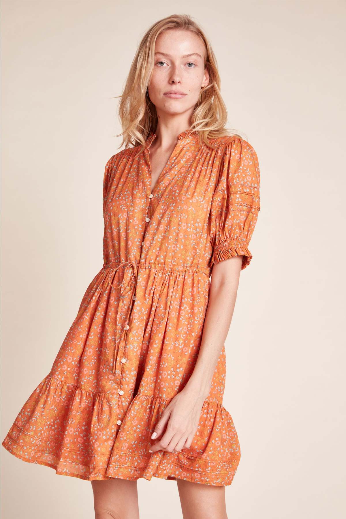 Trovata Phoebe Dress - Turmeric Ivy | Garmentory