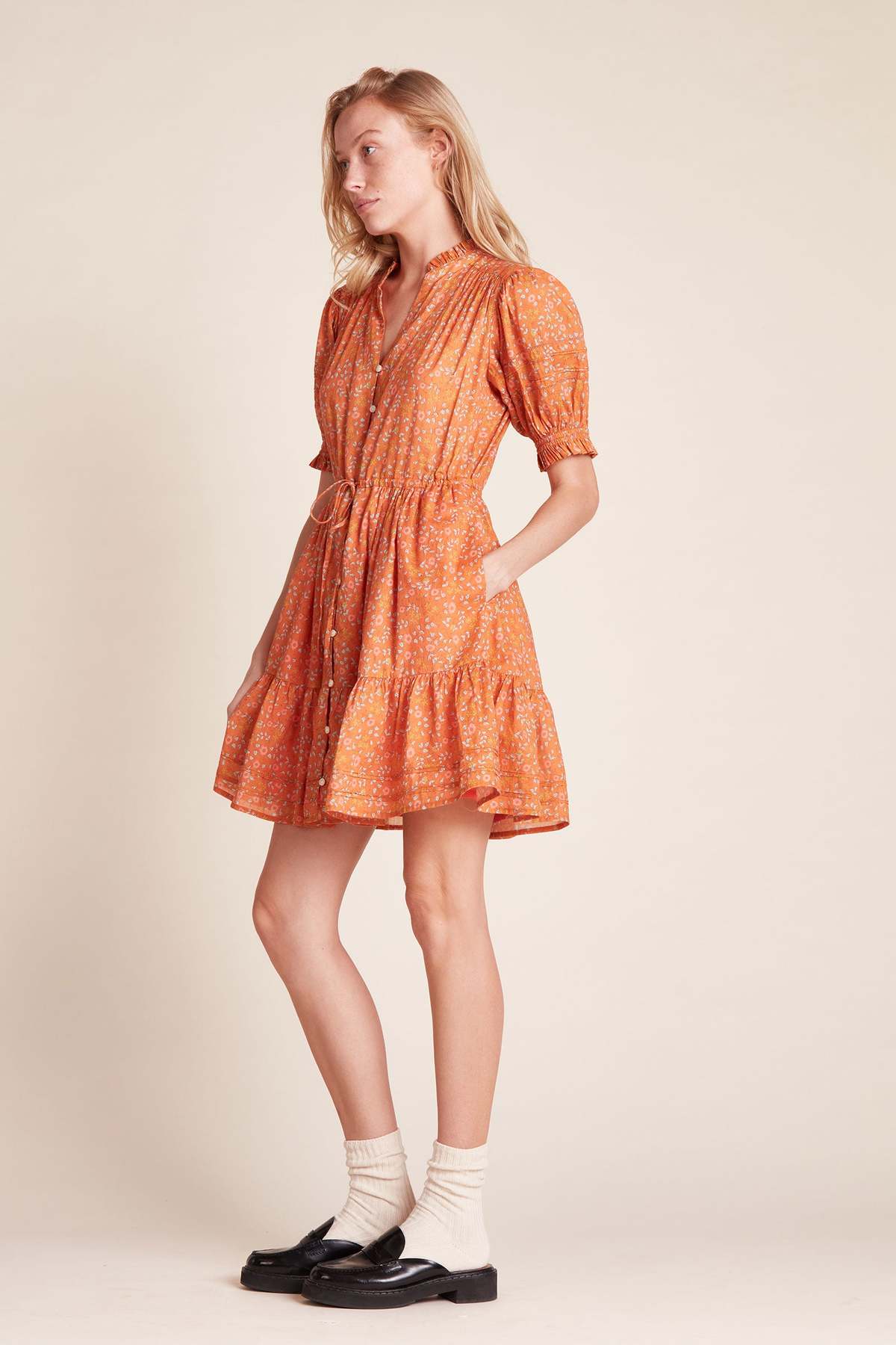 Trovata Phoebe Dress - Turmeric Ivy | Garmentory