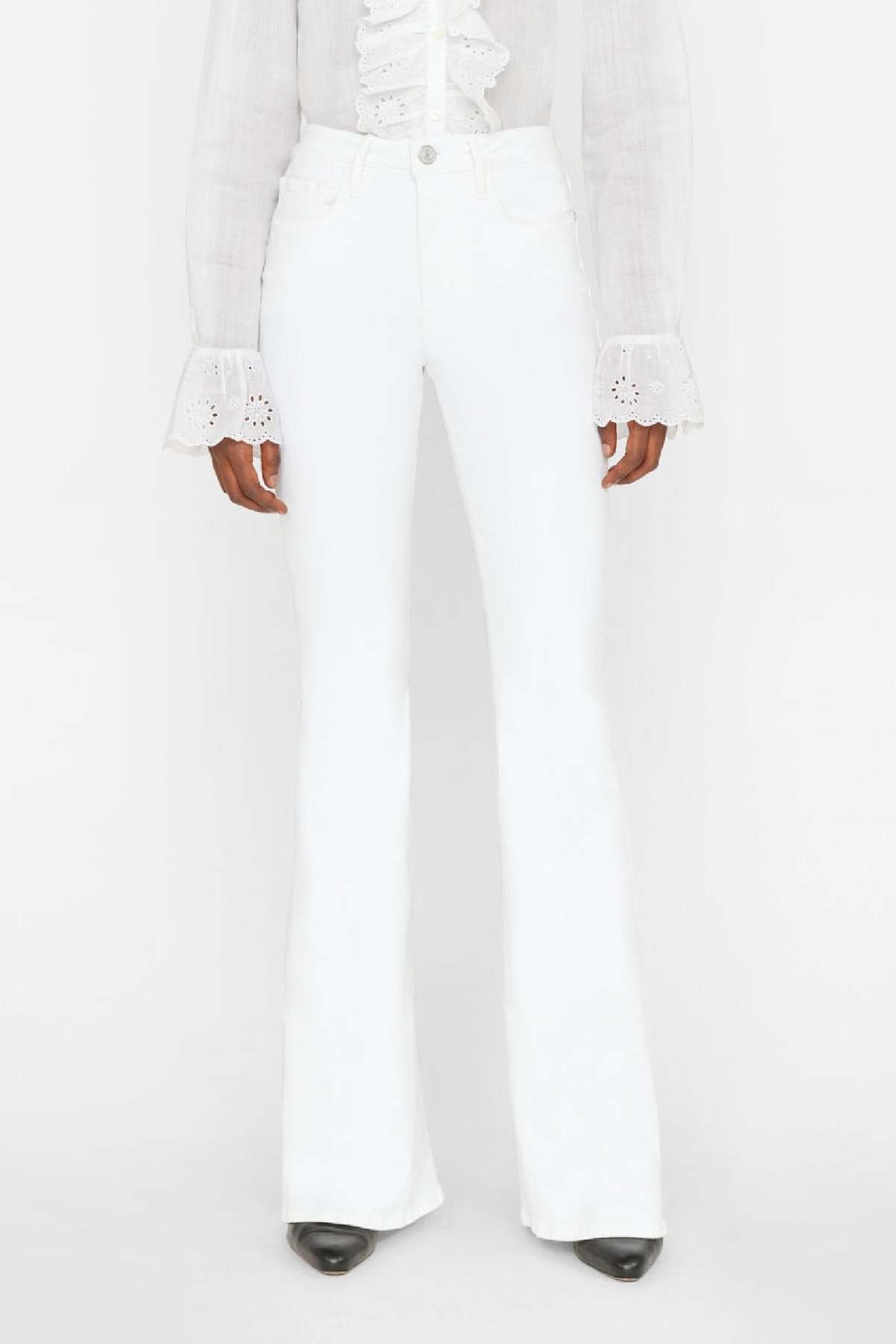 FRAME Denim Le One Flare - Blanc | Garmentory