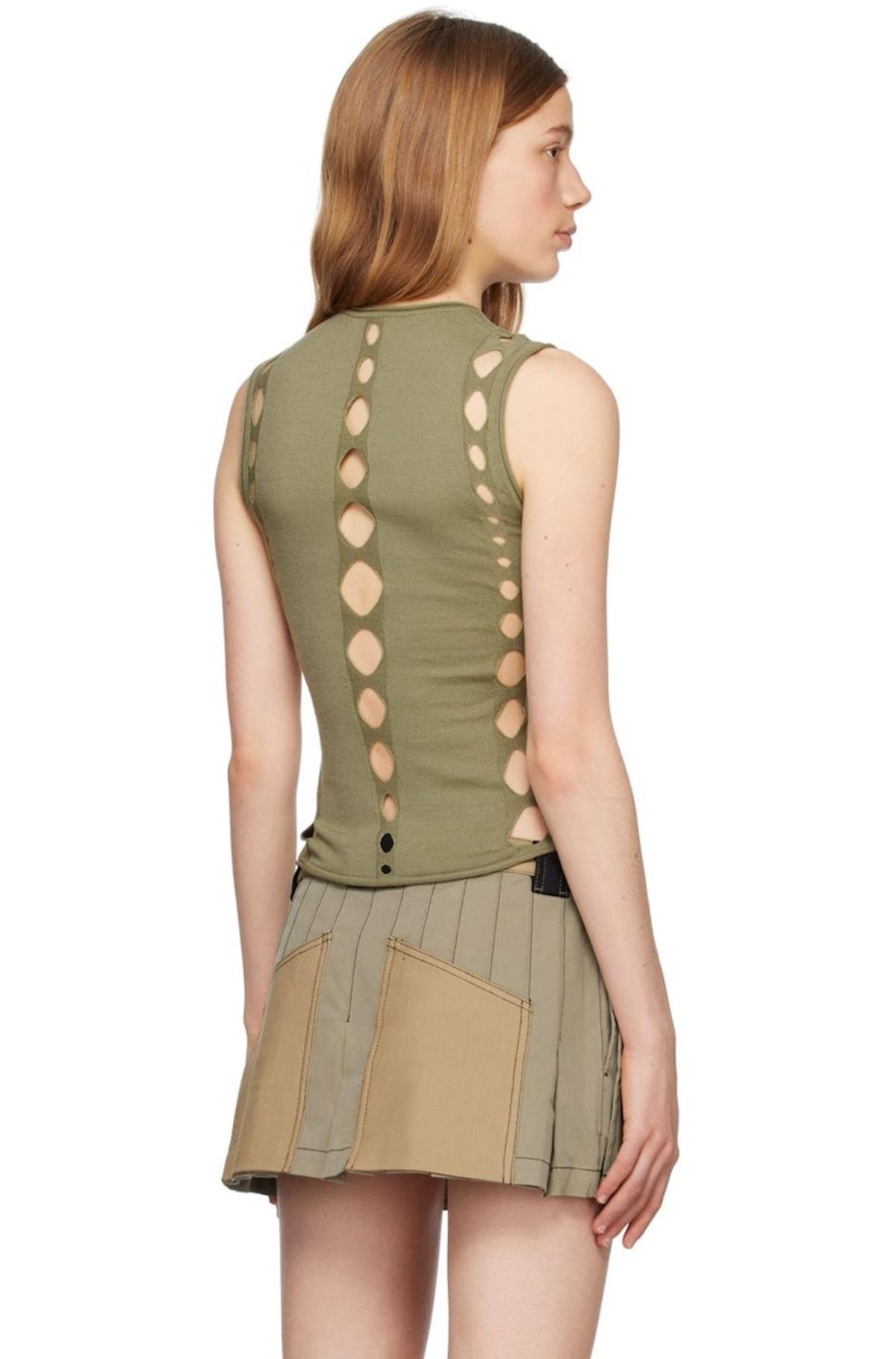 Dion Lee Snake Diamond Tank Top - Sage | Garmentory