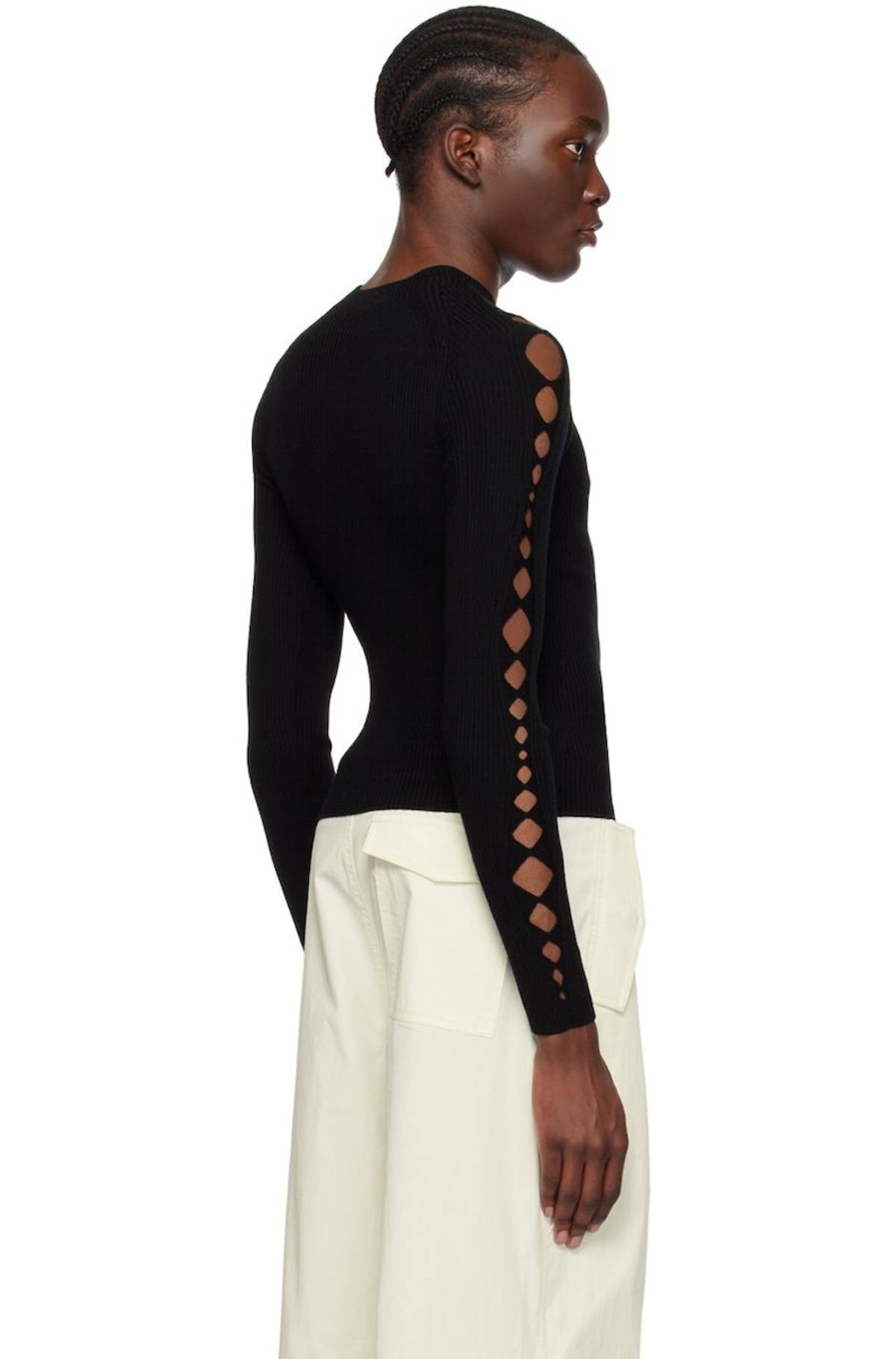Dion Lee Snake Diamond Sweater - Black | Garmentory