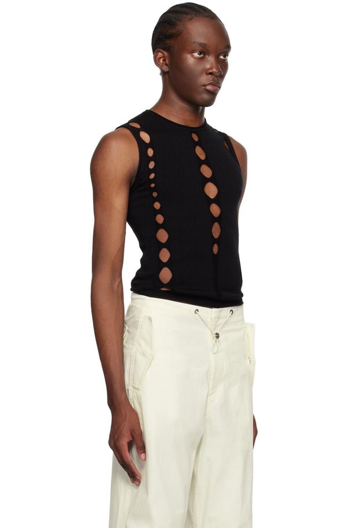 Dion Lee Snake Diamond Tank Top - Black | Garmentory