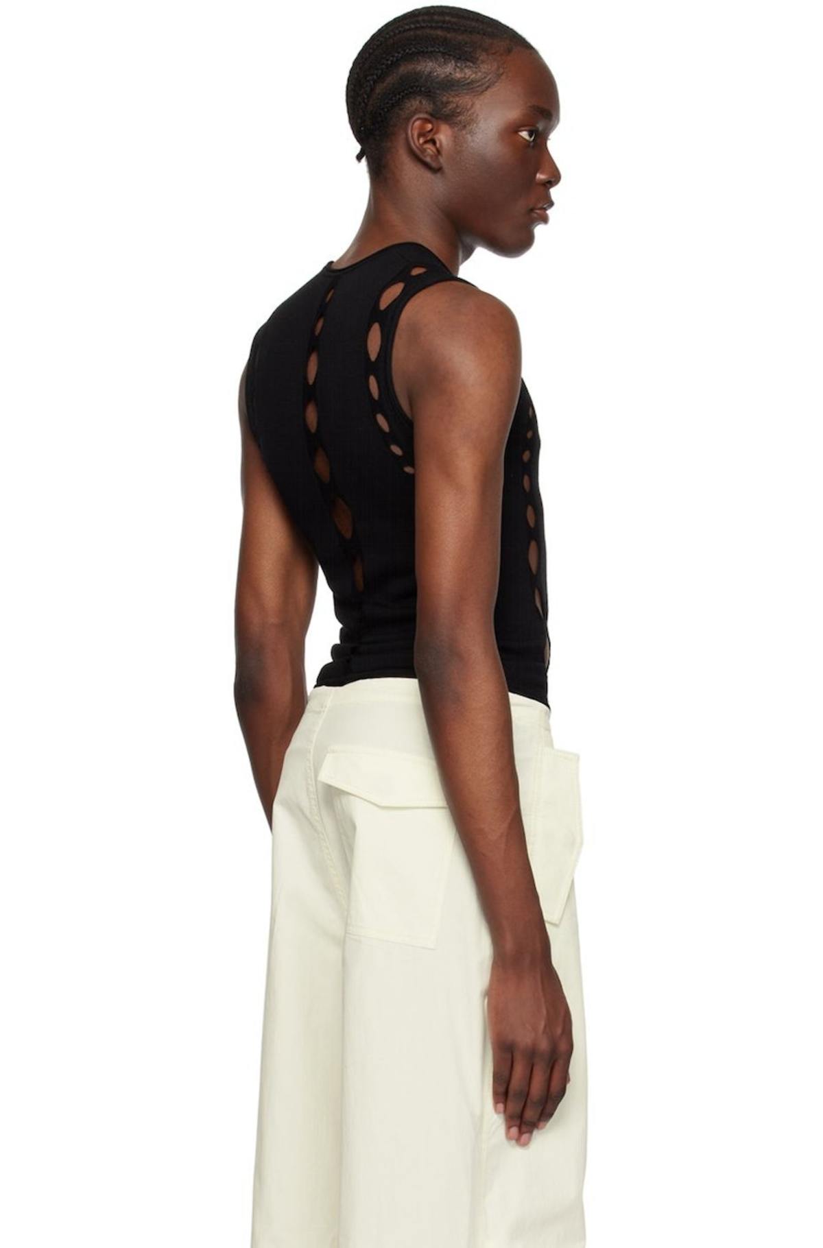 Dion Lee Snake Diamond Tank Top - Black | Garmentory