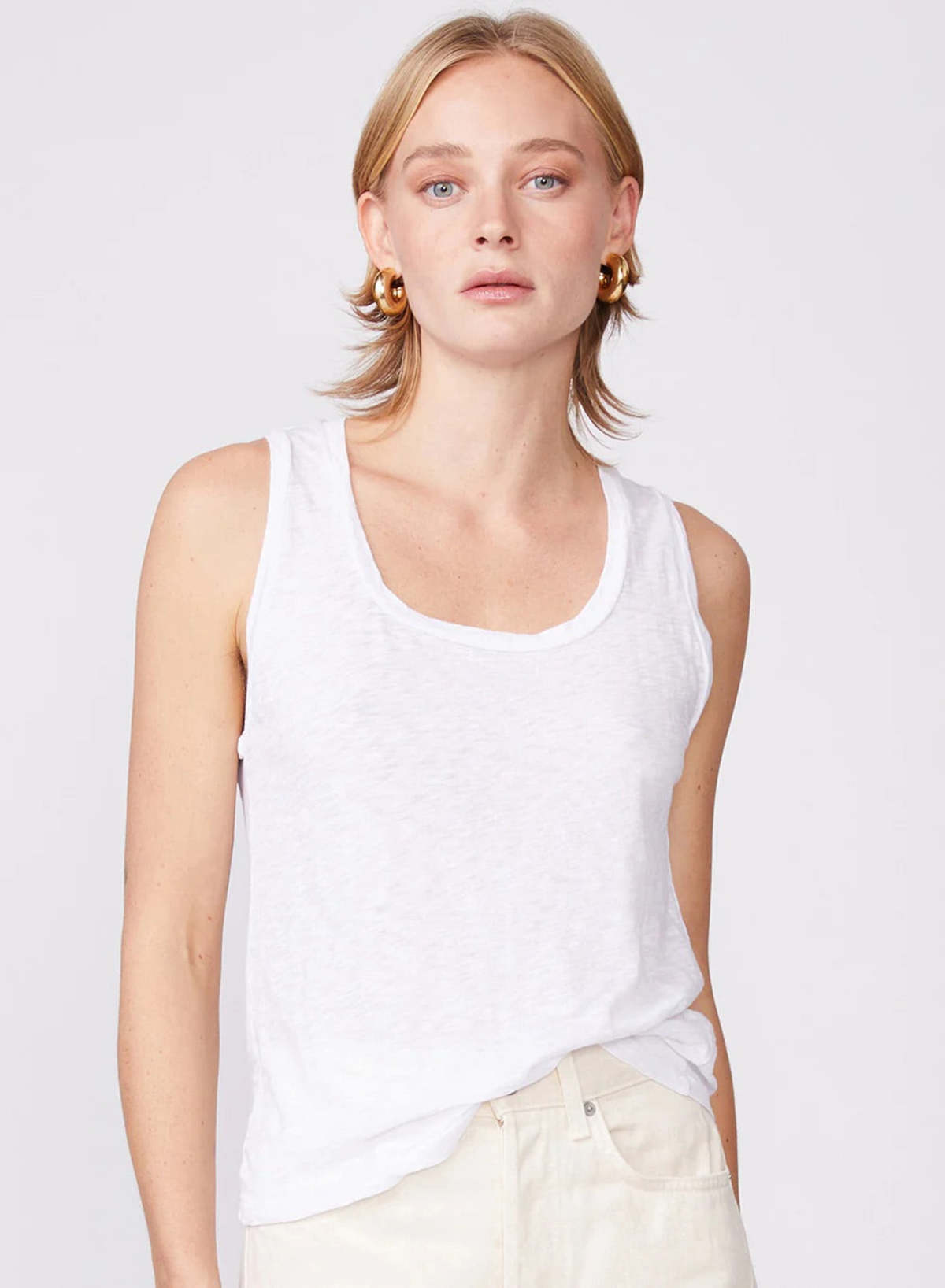 Stateside Supima Slub Square Neck Tank - French Pink | Garmentory