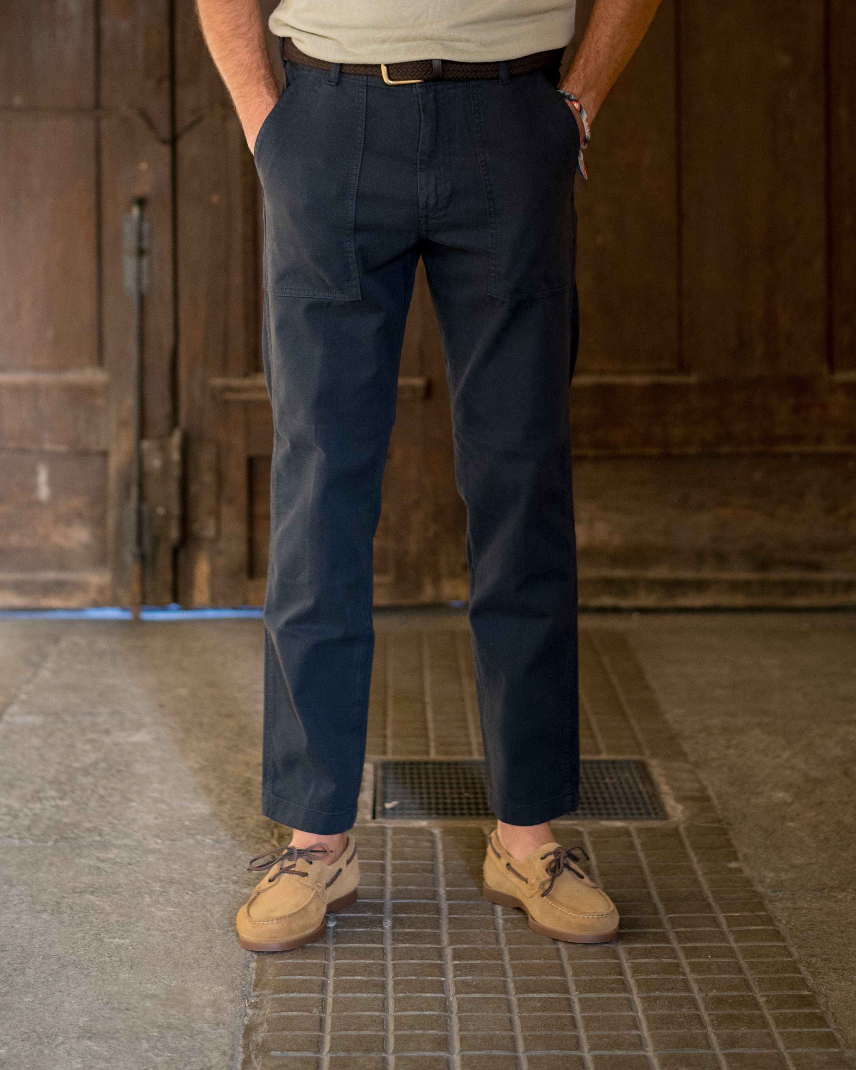 Fresh Cotton Fatigue Pants - Navy | Garmentory