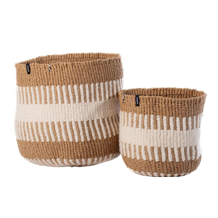 Mifuko Rib Weave Small Pamba Basket - White | Garmentory