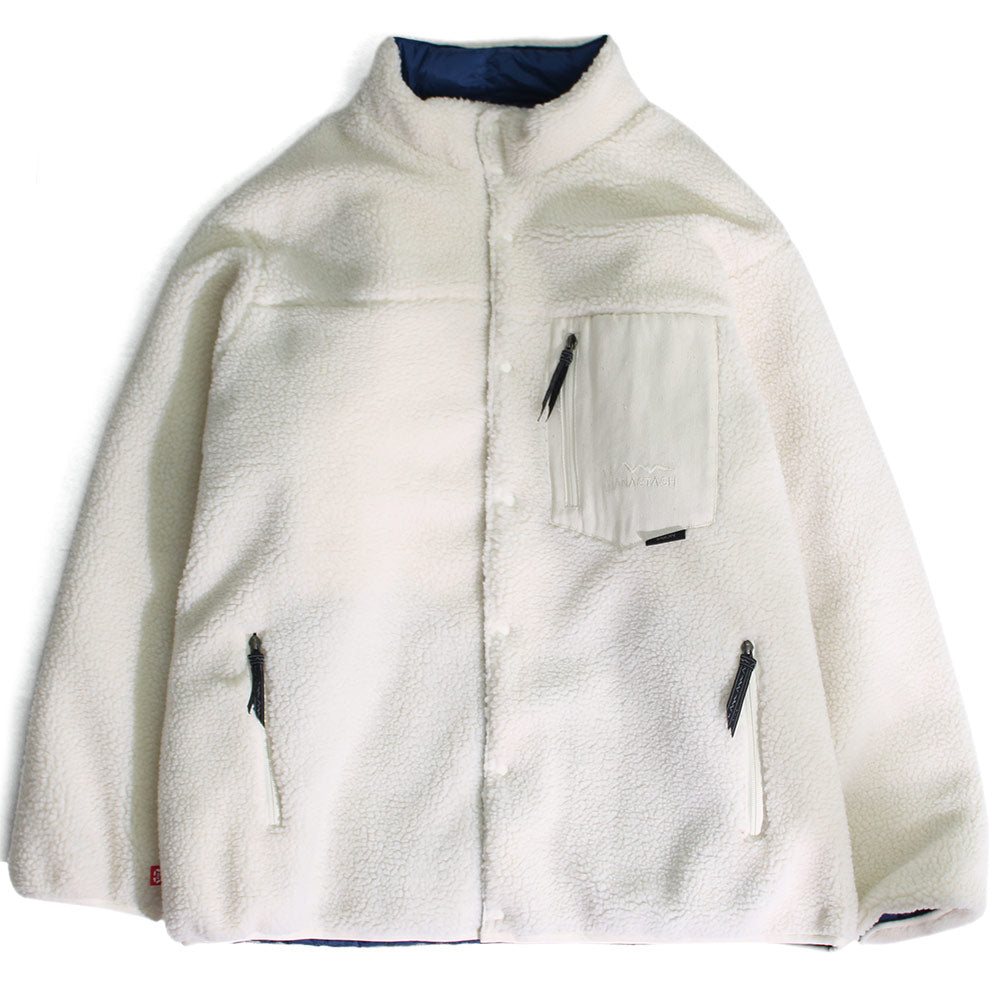 Manastash Taion Fleece Down Jacket - Natural | Garmentory