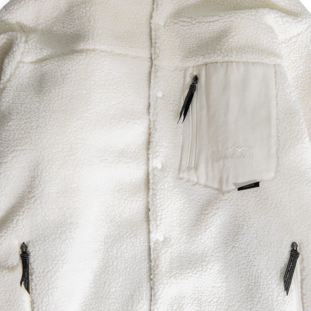 Manastash Taion Fleece Down Jacket - Natural | Garmentory