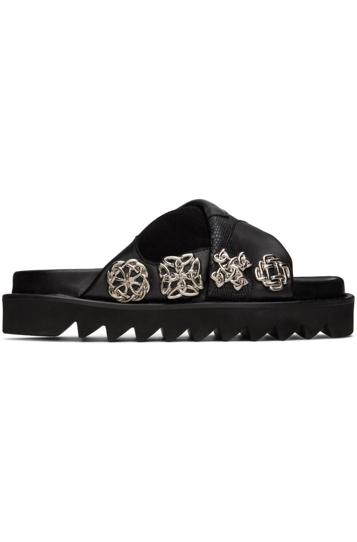 Toga Pulla SSENSE Exclusive Platform Flat Sandals - Black | Garmentory