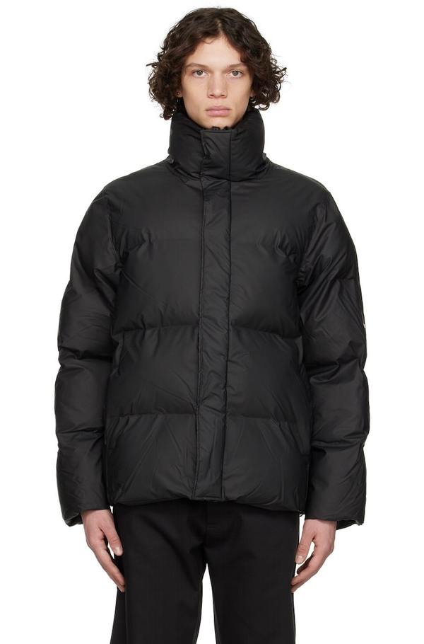 Rains Boxy Down Jacket - Black | Garmentory