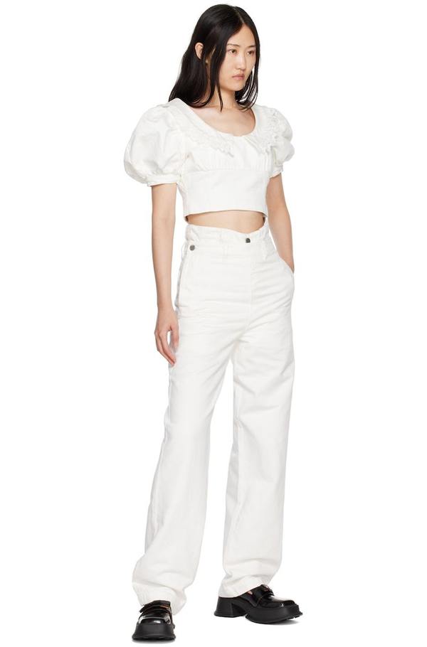 Shushu/Tong SSENSE Exclusive Double Layer Jeans - White | Garmentory