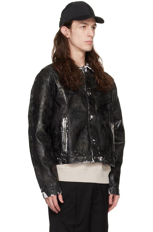 Heliot Emil Chrysalis Denim Jacket - Black | Garmentory