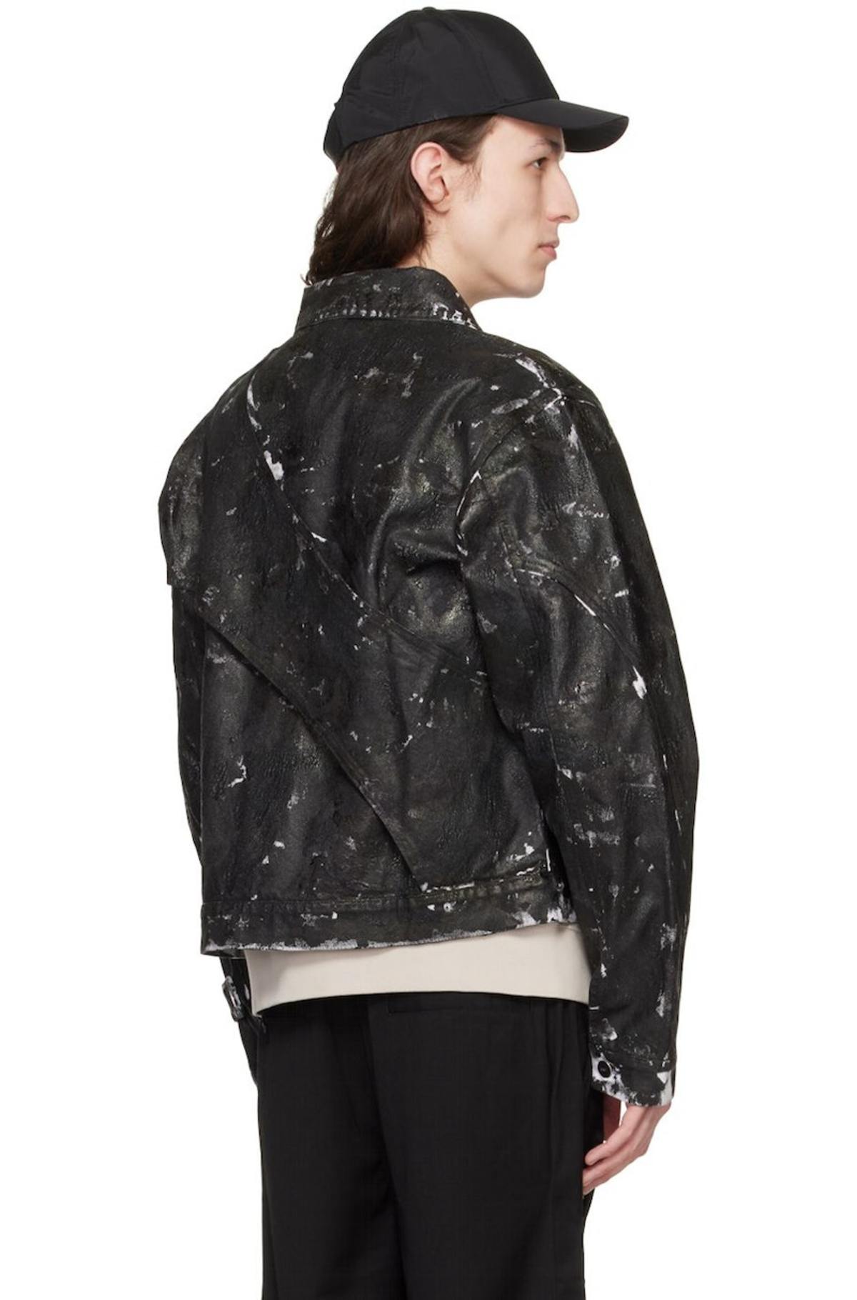 HELIOT EMIL Black Chrysalis Denim Jacket | Garmentory