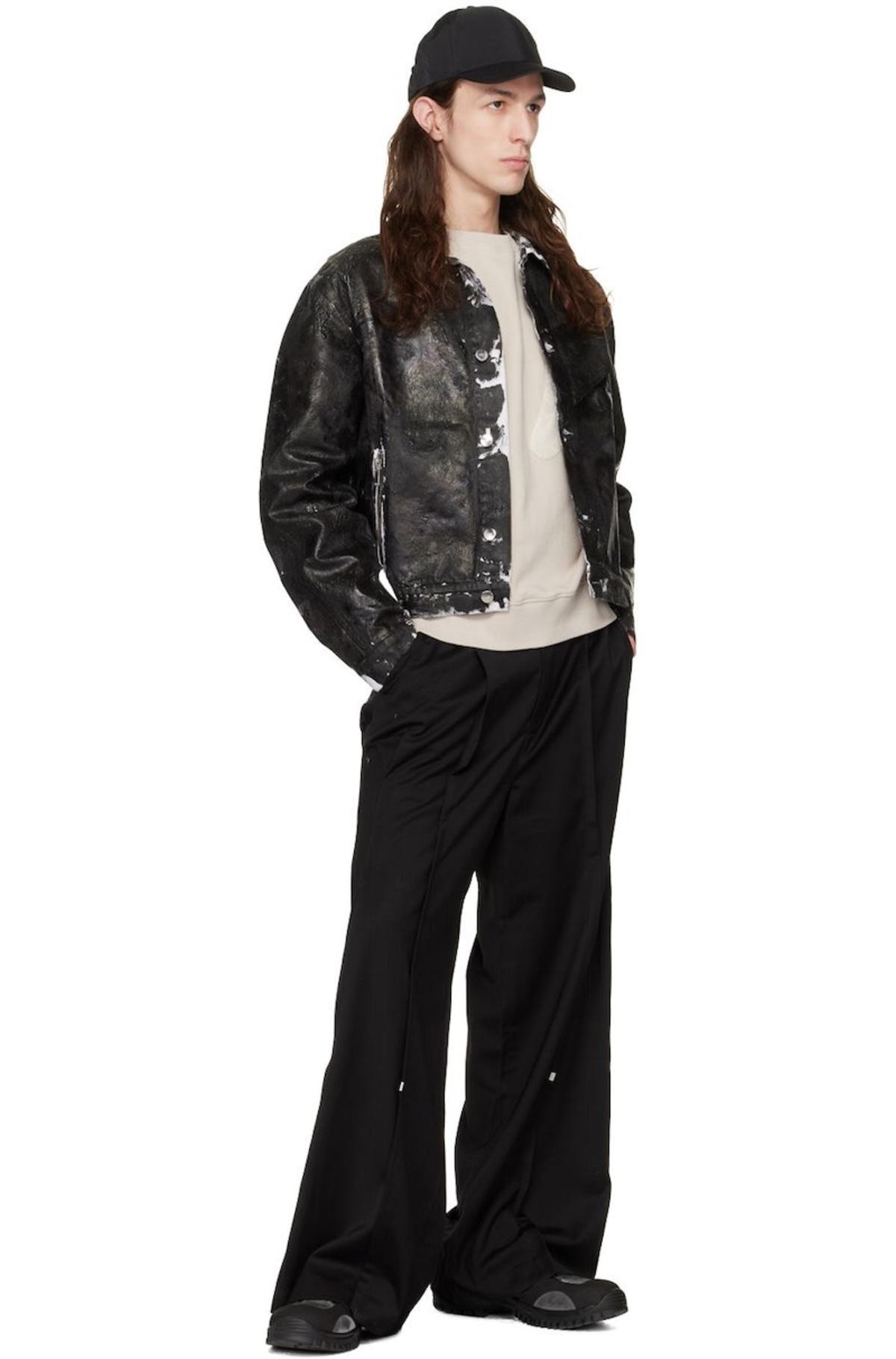 HELIOT EMIL Black Chrysalis Denim Jacket | Garmentory