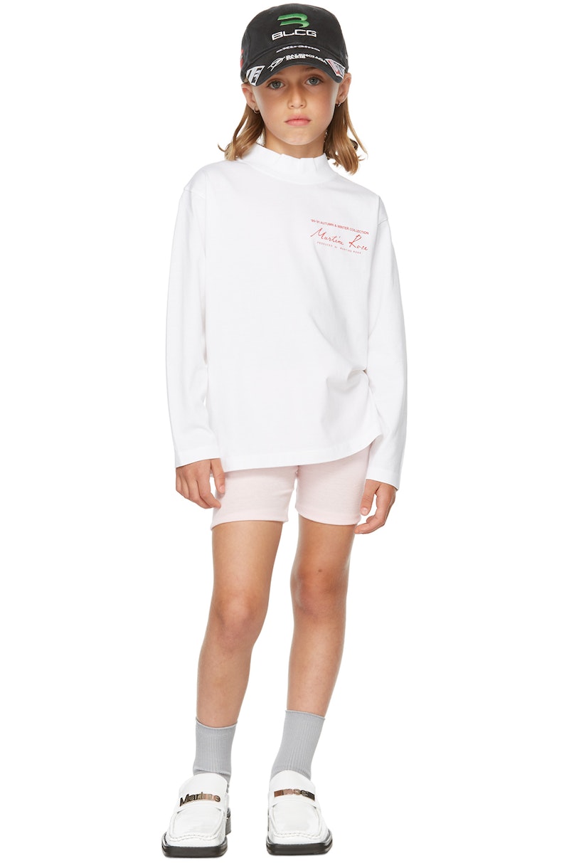 Kids Martine Rose SSENSE Exclusive Funnel Neck Long Sleeve T-Shirt ...
