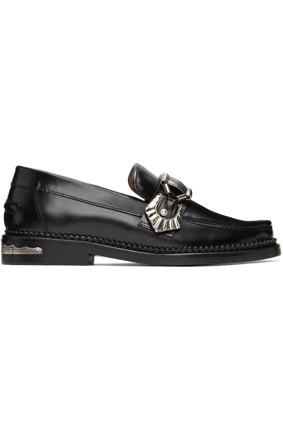 Toga Pulla Leather Loafers - Black | Garmentory