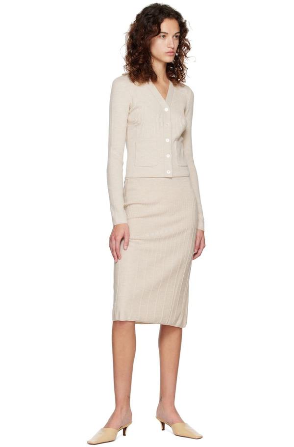 Joseph Rib Midi Skirt - Beige | Garmentory