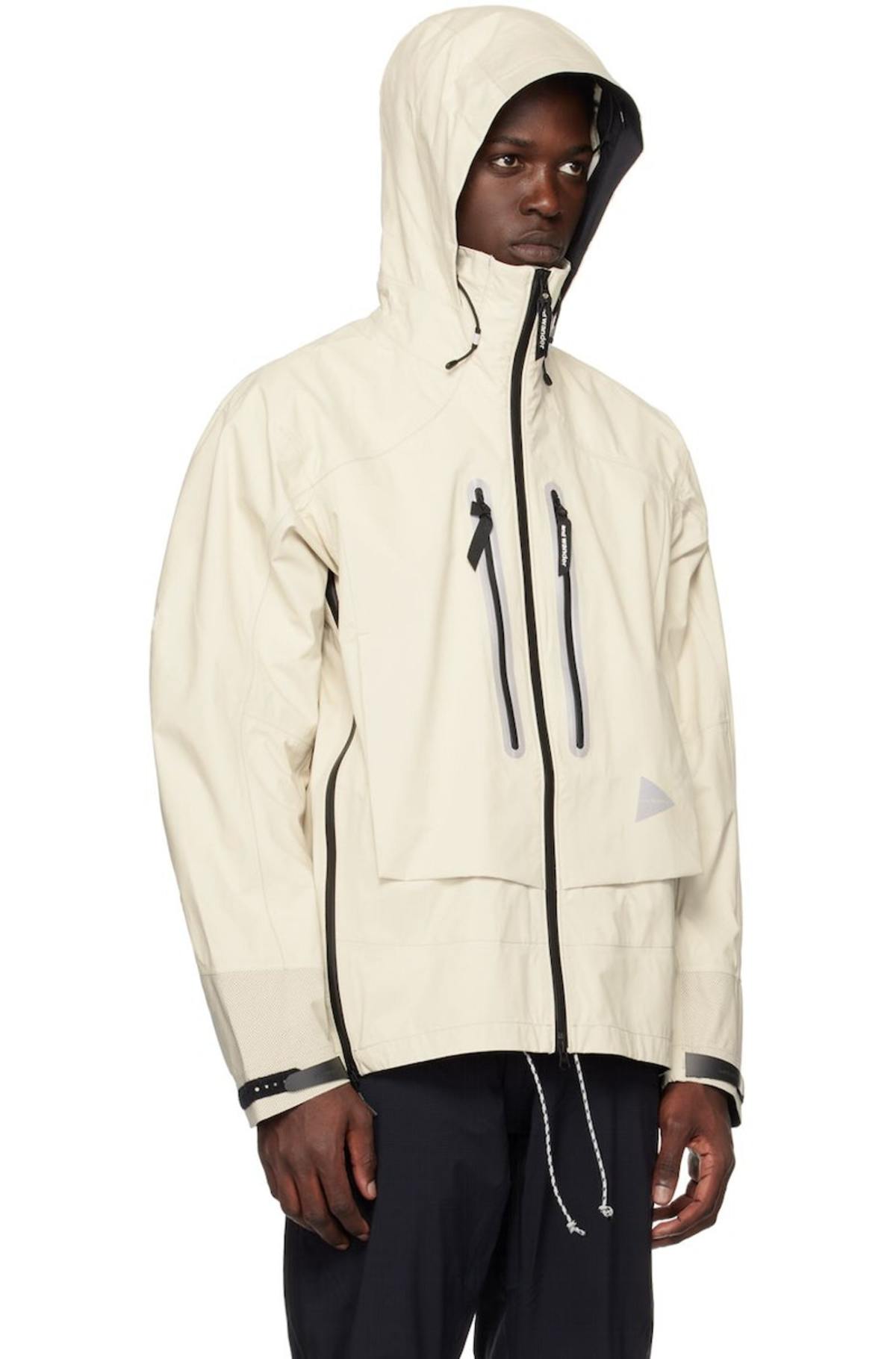 and wander Rain Jacket - Off White | Garmentory